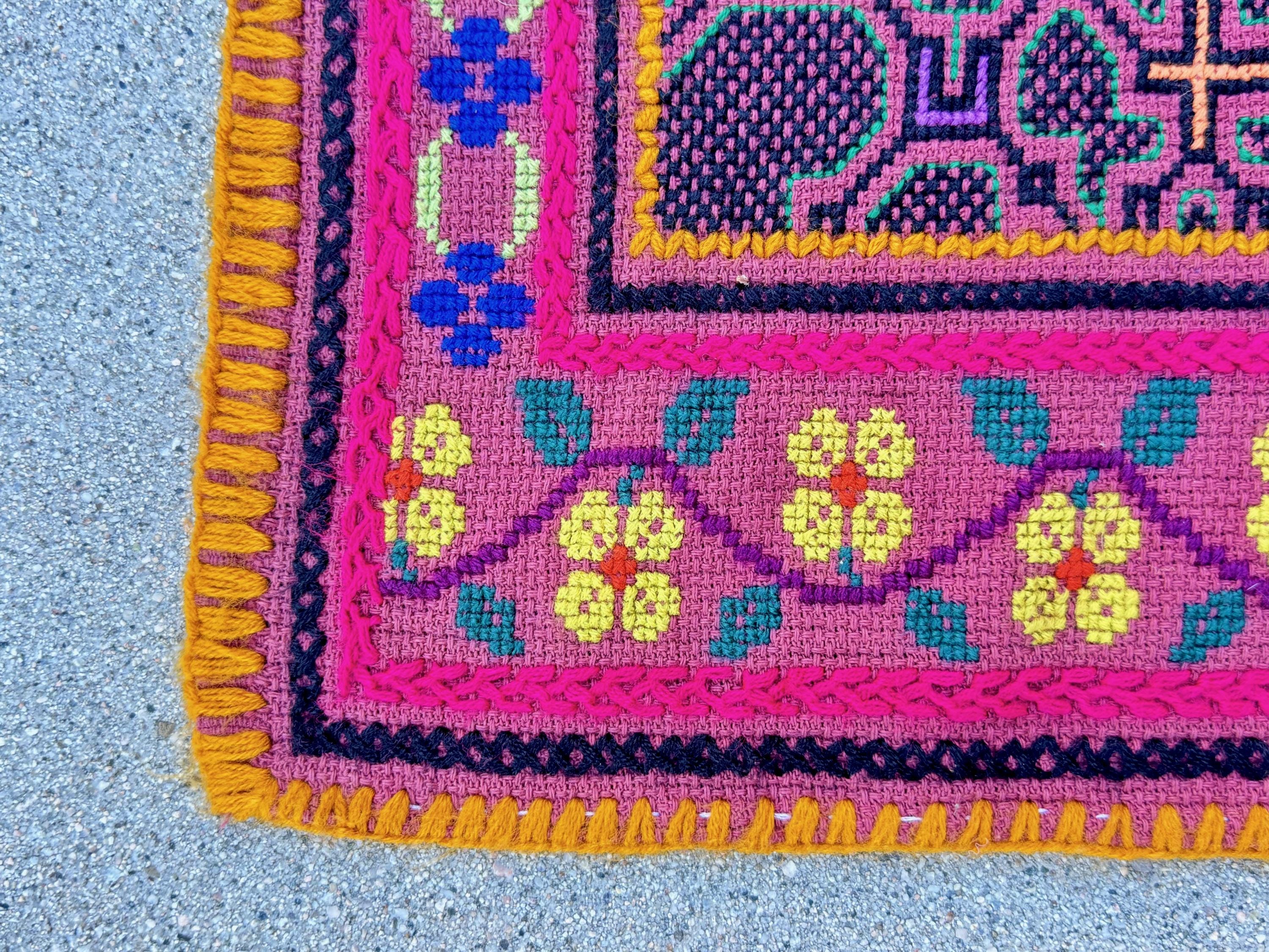 Shipibo Manta Cloth by Peruvian Artist Isabel Franchini, 27 x 15 ...