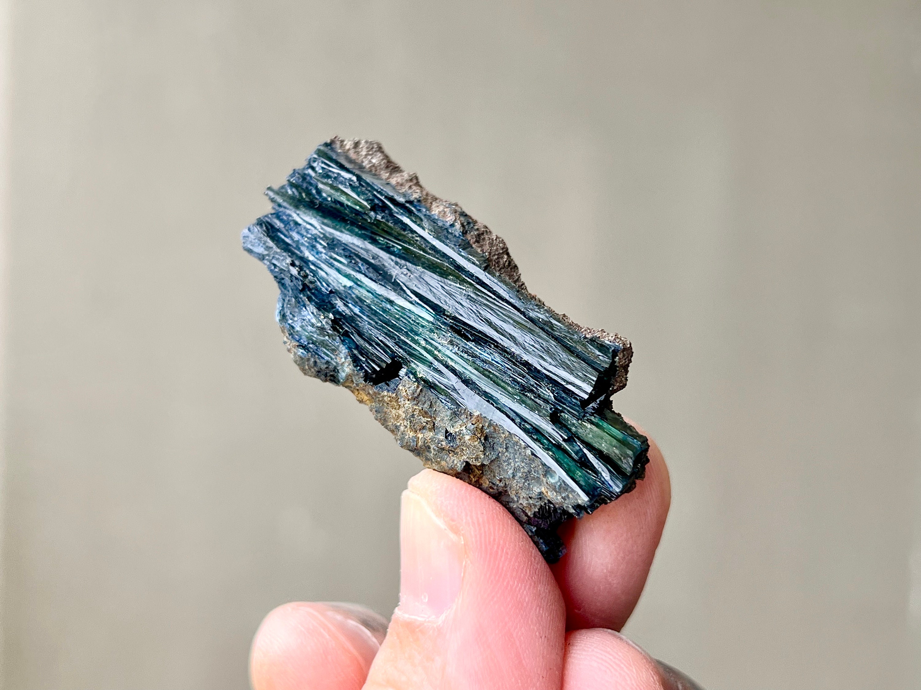 Brazilian Vivianite Crystal, 21g, 2, New Find, Beautiful Deep Green Hue ...