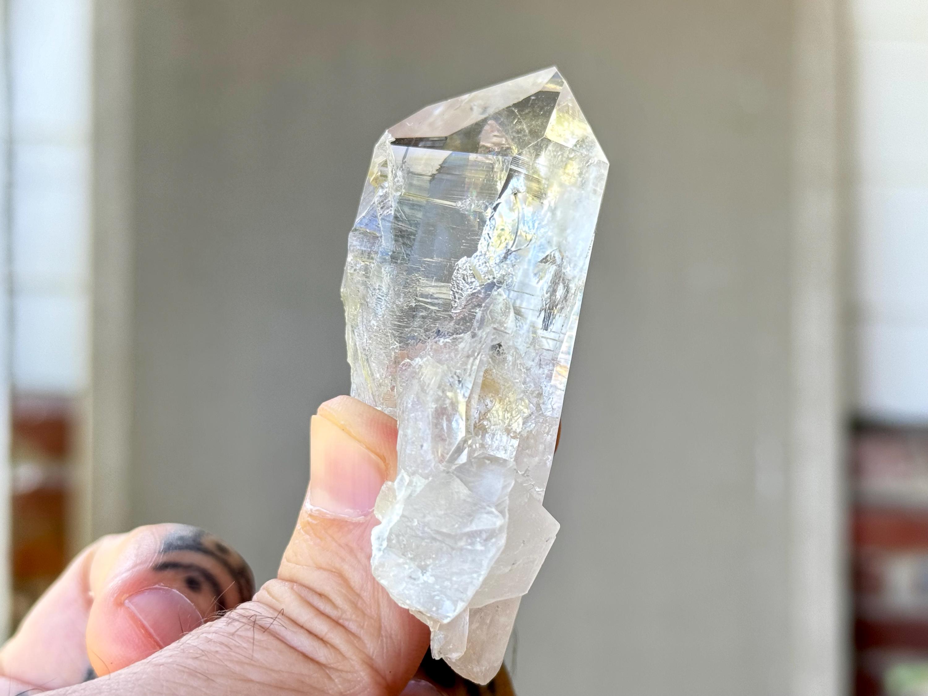 Lemurian Quartz with Water Clear Clarity, 66g, Old Find, Highest ...