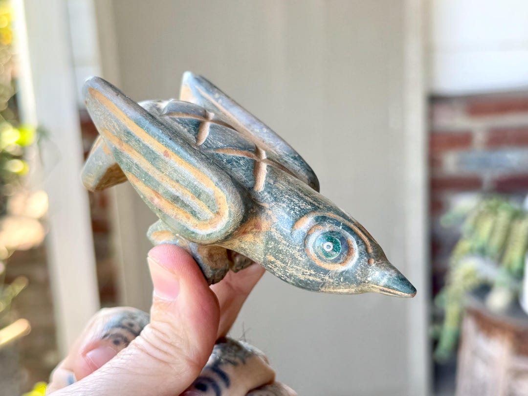 Hummingbird Statue, Incan Hummingbird Figurine, Carved From Native ...