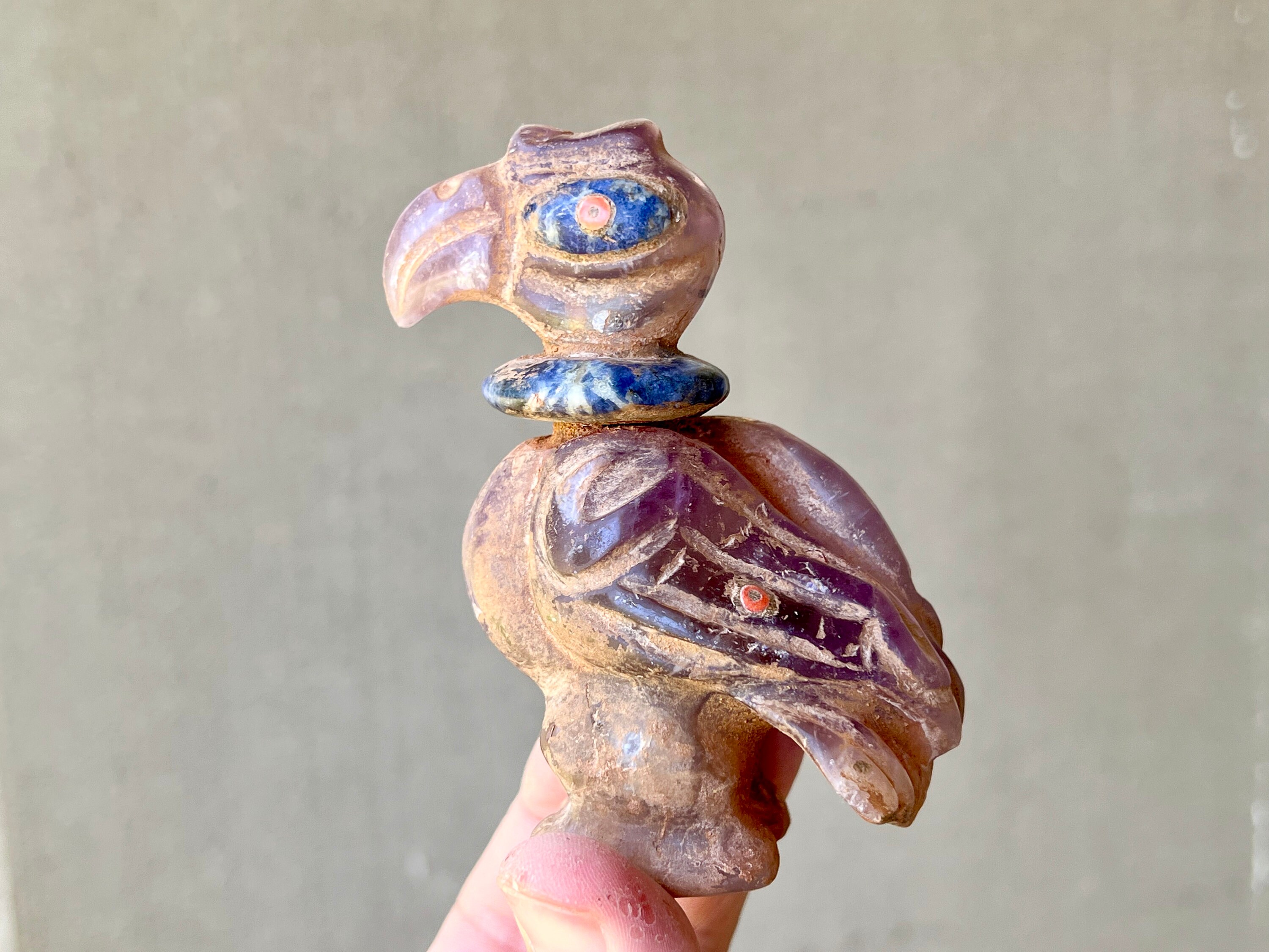 Amethyst Condor Statue by José Aguilar, Carved Crystal Condor for ...