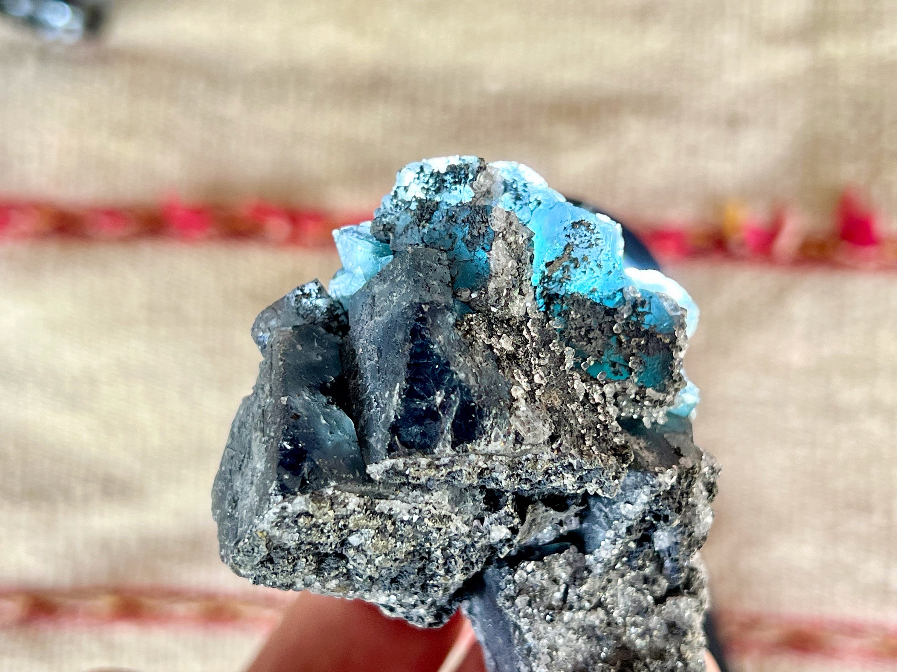 Nigerian Color Change Fluorite with Pyrite Inclusion, Bicolor Purple ...