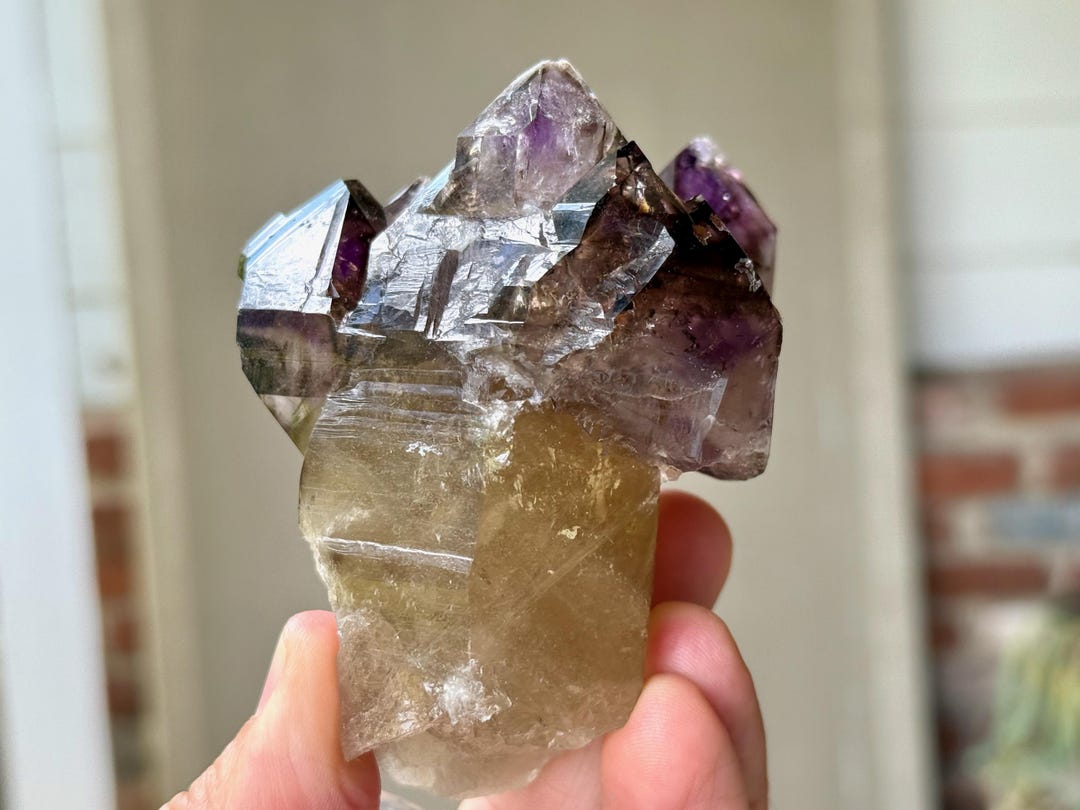 Elestial Amethyst Scepter, Citrine Inclusion, 347g, Old Find, Espírito ...