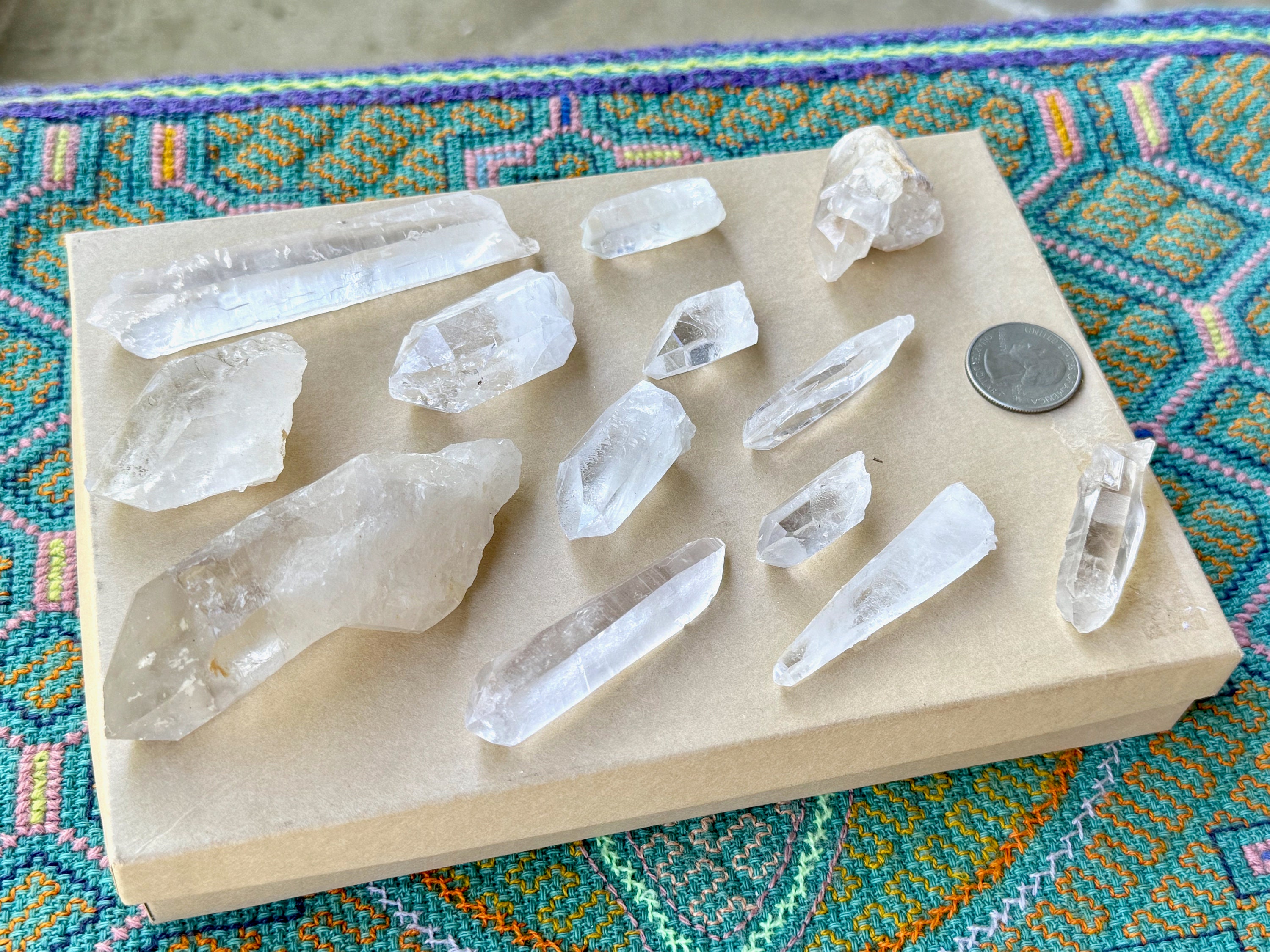 Brazilian Quartz Lot with Lemurian and Starbrary Quartz, 13 Pieces ...