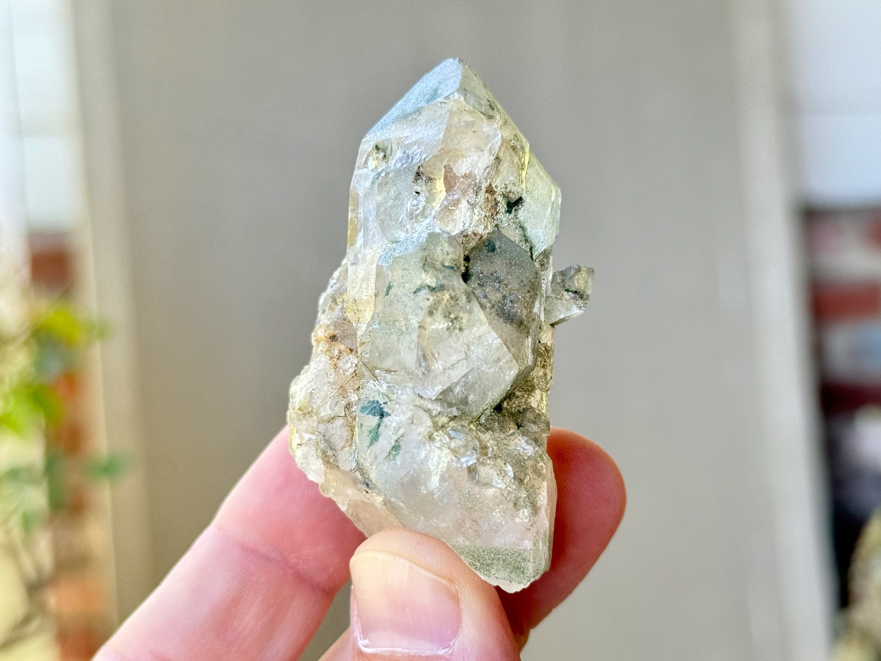 Himalayan Cathedral Quartz with Green Chlorite, 92g, New Find, High ...
