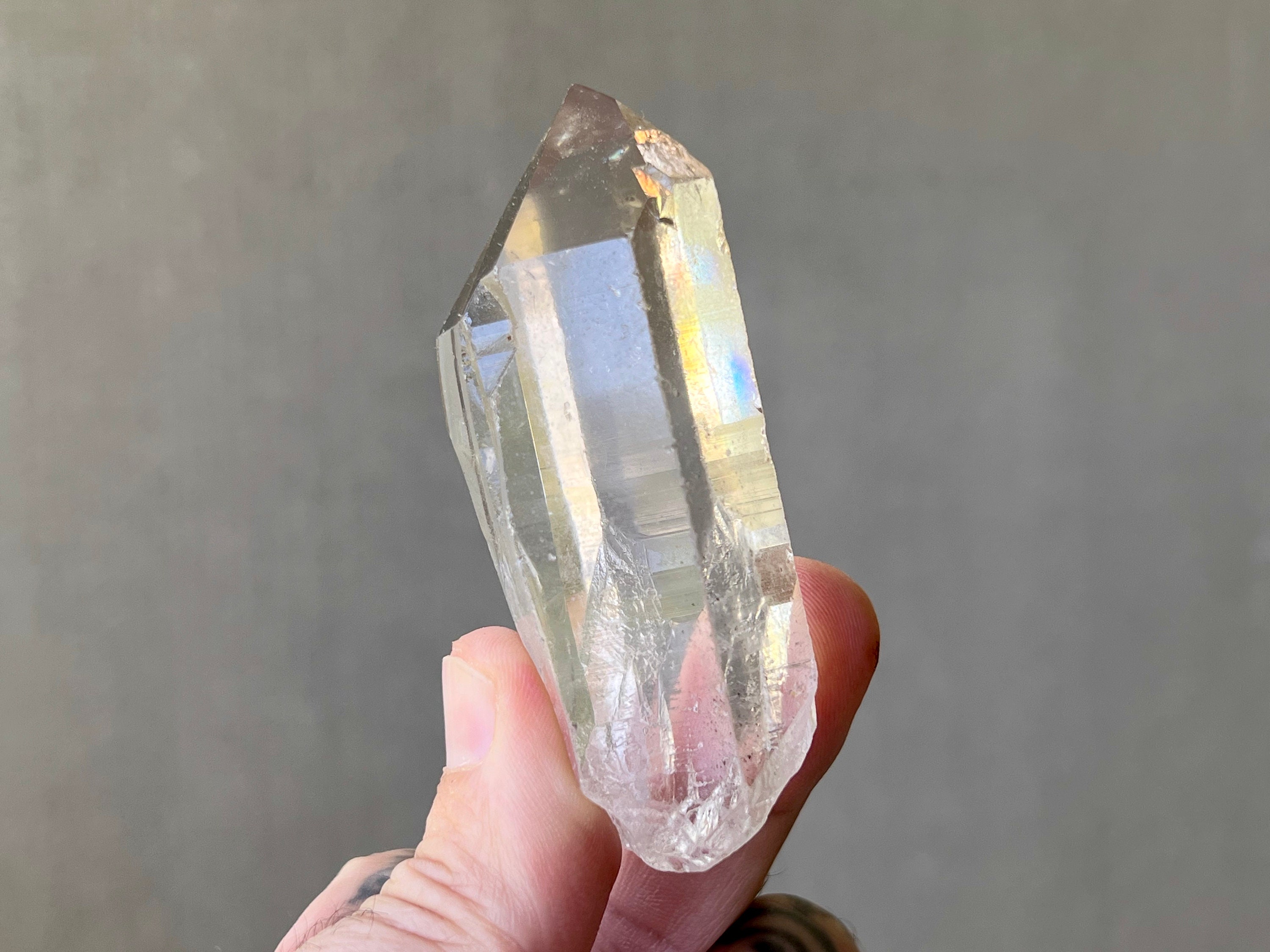 Cathedral Quartz Crystal with Unique Key Imprint, Water Clear Quartz ...