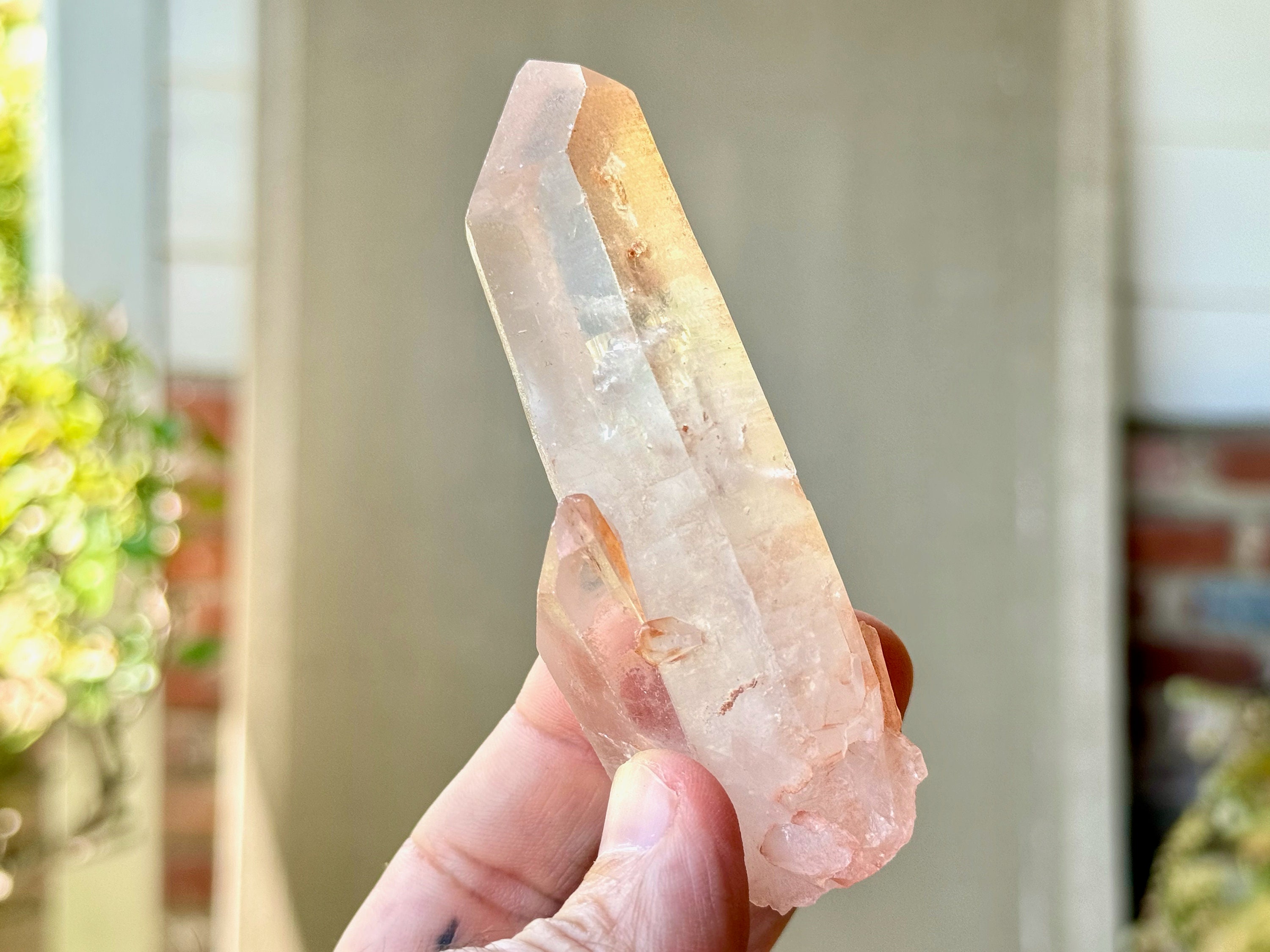 Coral Pink Lemurian Quartz, Isis Crystal with Time Link and Child ...