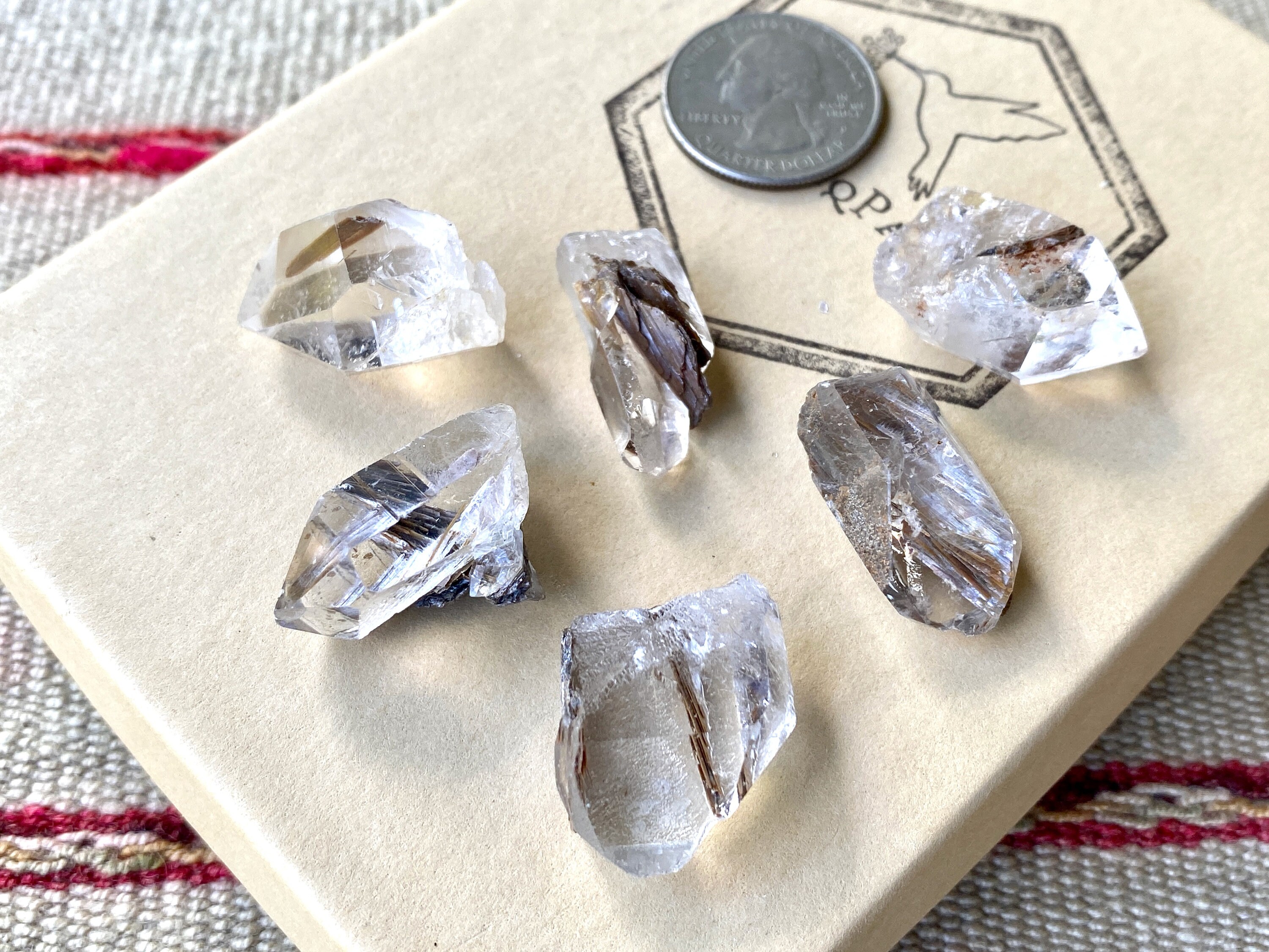 Brookeite Quartz Lot, 6 Pieces, New Find, Water Clear Brookeite ...