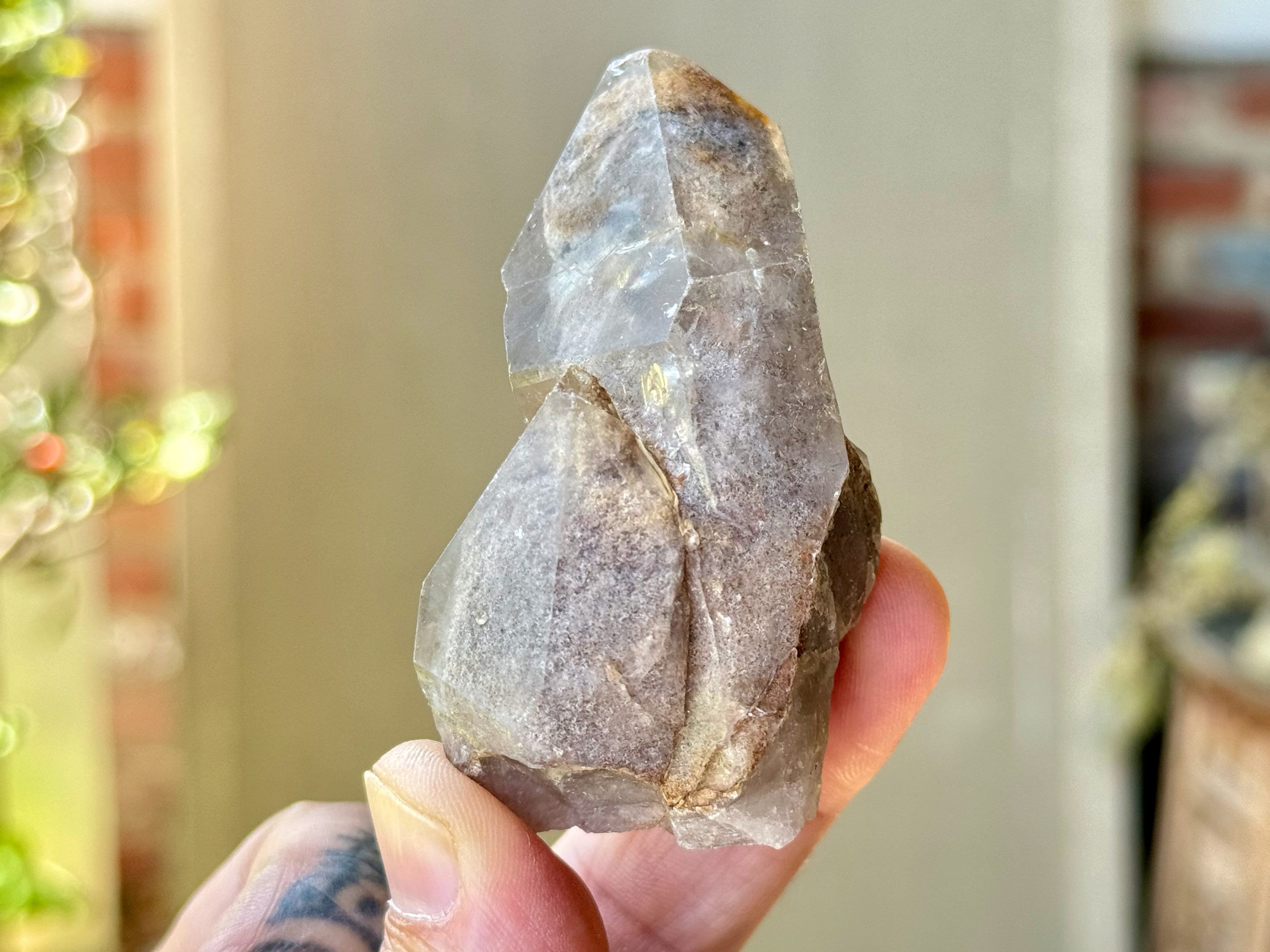 Lodolite Quartz with Beautiful White Inclusions, Mother and Child ...