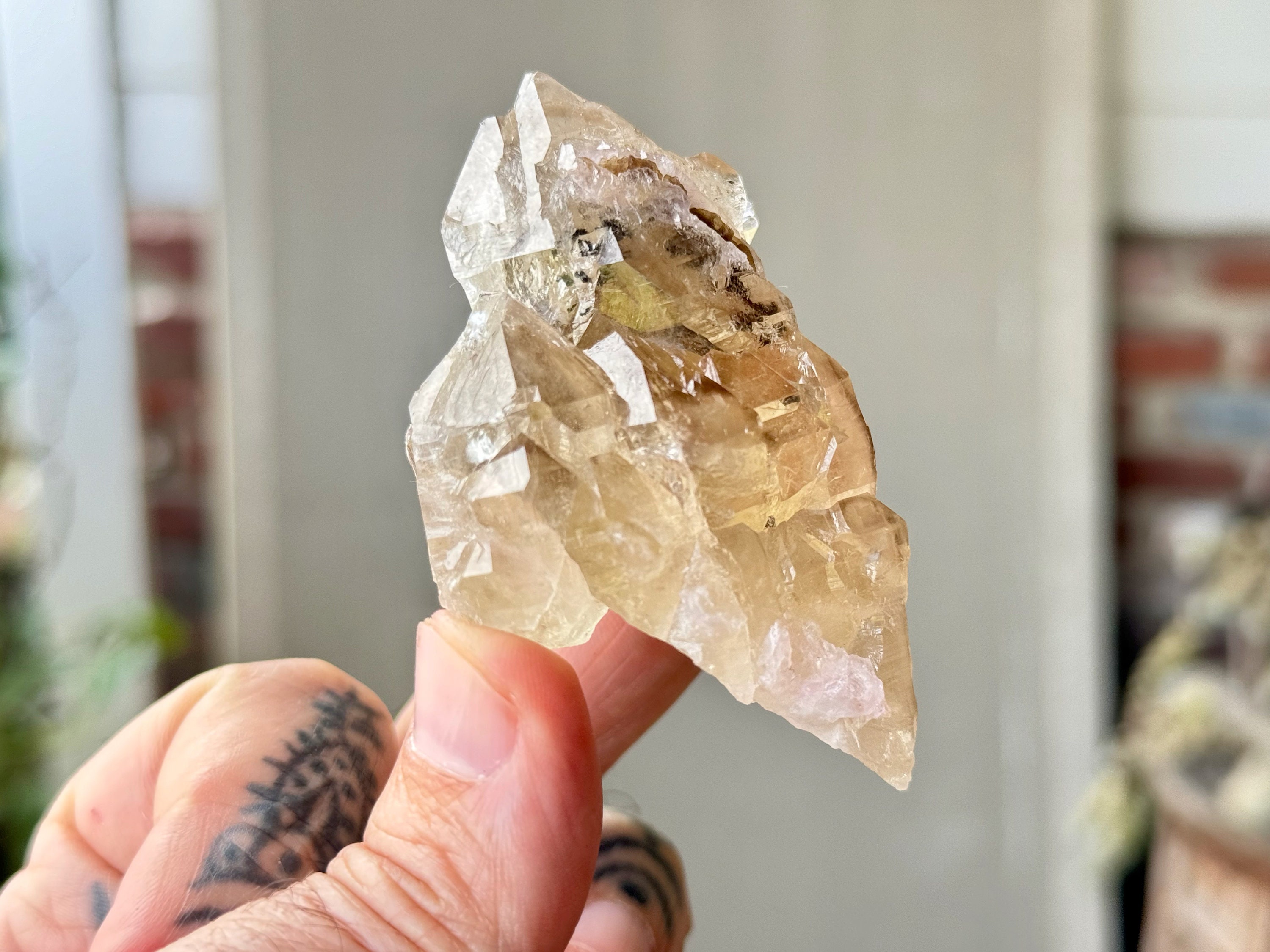 Elestial Citrine with Rare Rose Quartz Inclusion, Hand Selected from ...