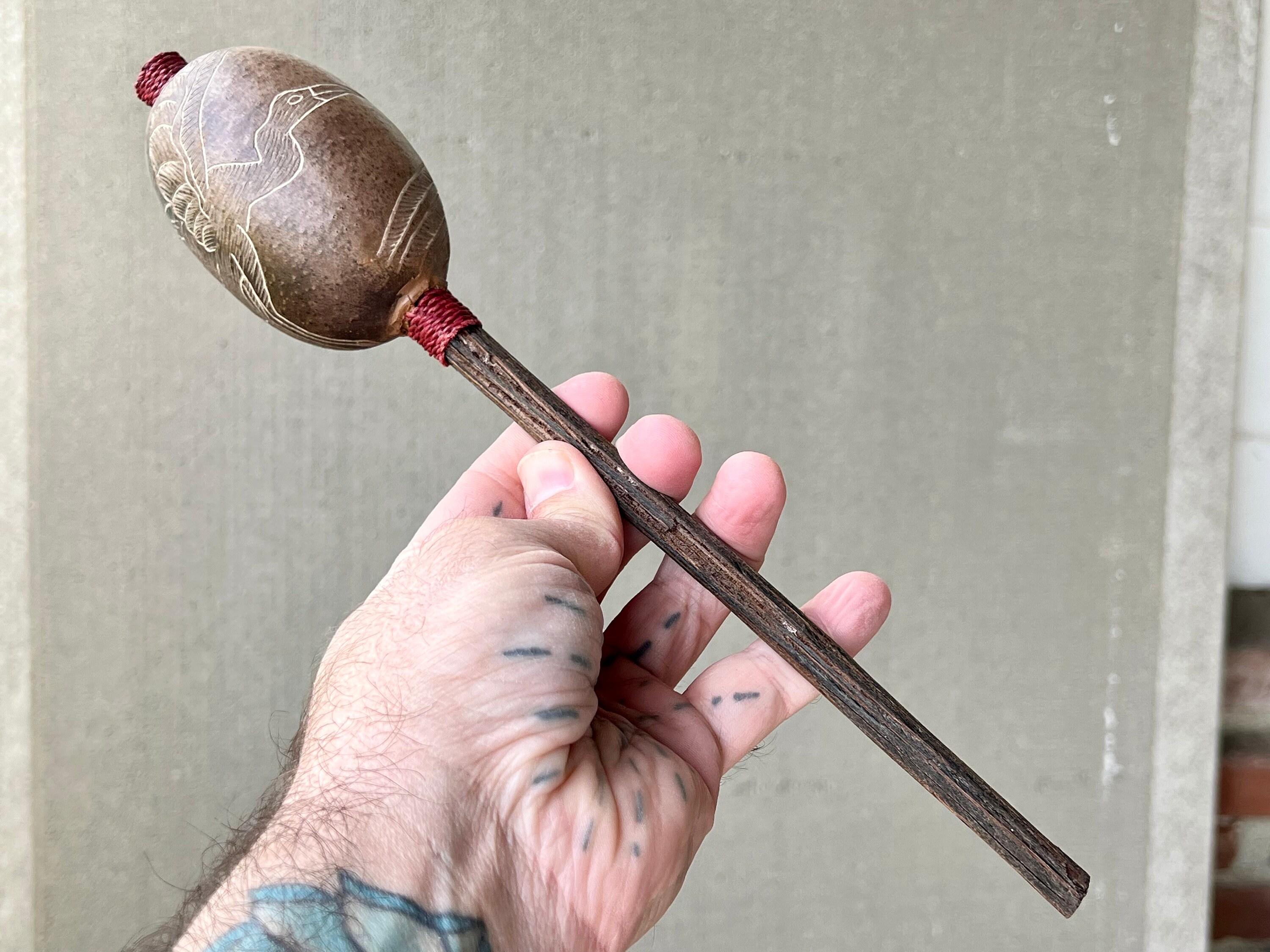 Shaman Rattle, Traditional Shipibo Rattle for Shamanic Plant Medicine ...