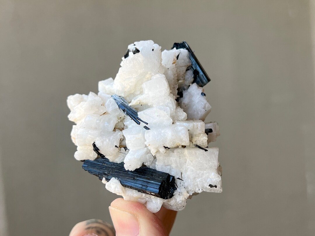 Black Tourmaline Included Albite Crystal, New Find, Grounding and ...