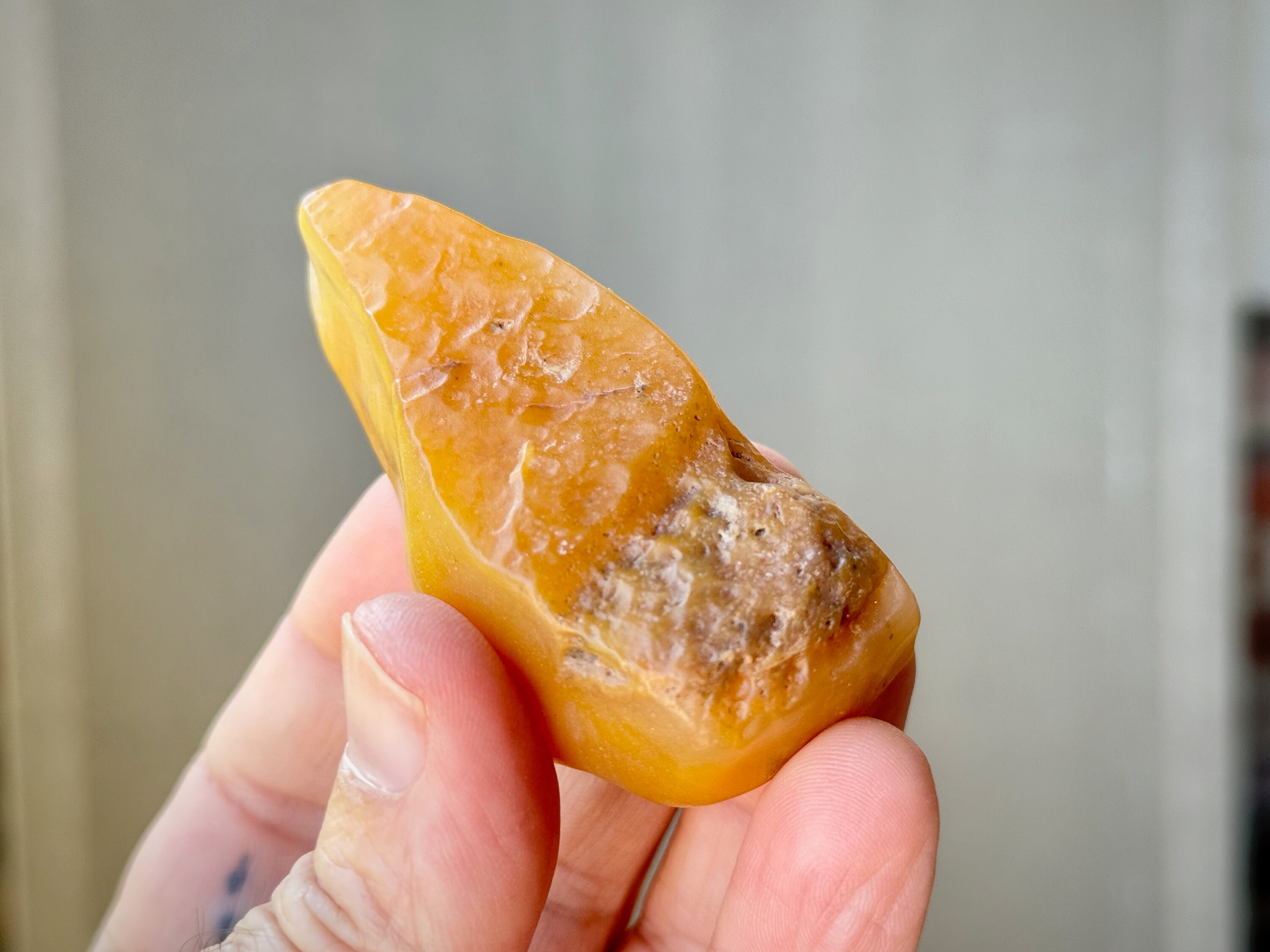 Yellow Jade, Rare Find, Natural Raw Yellow Jade with Vibrant Orange ...