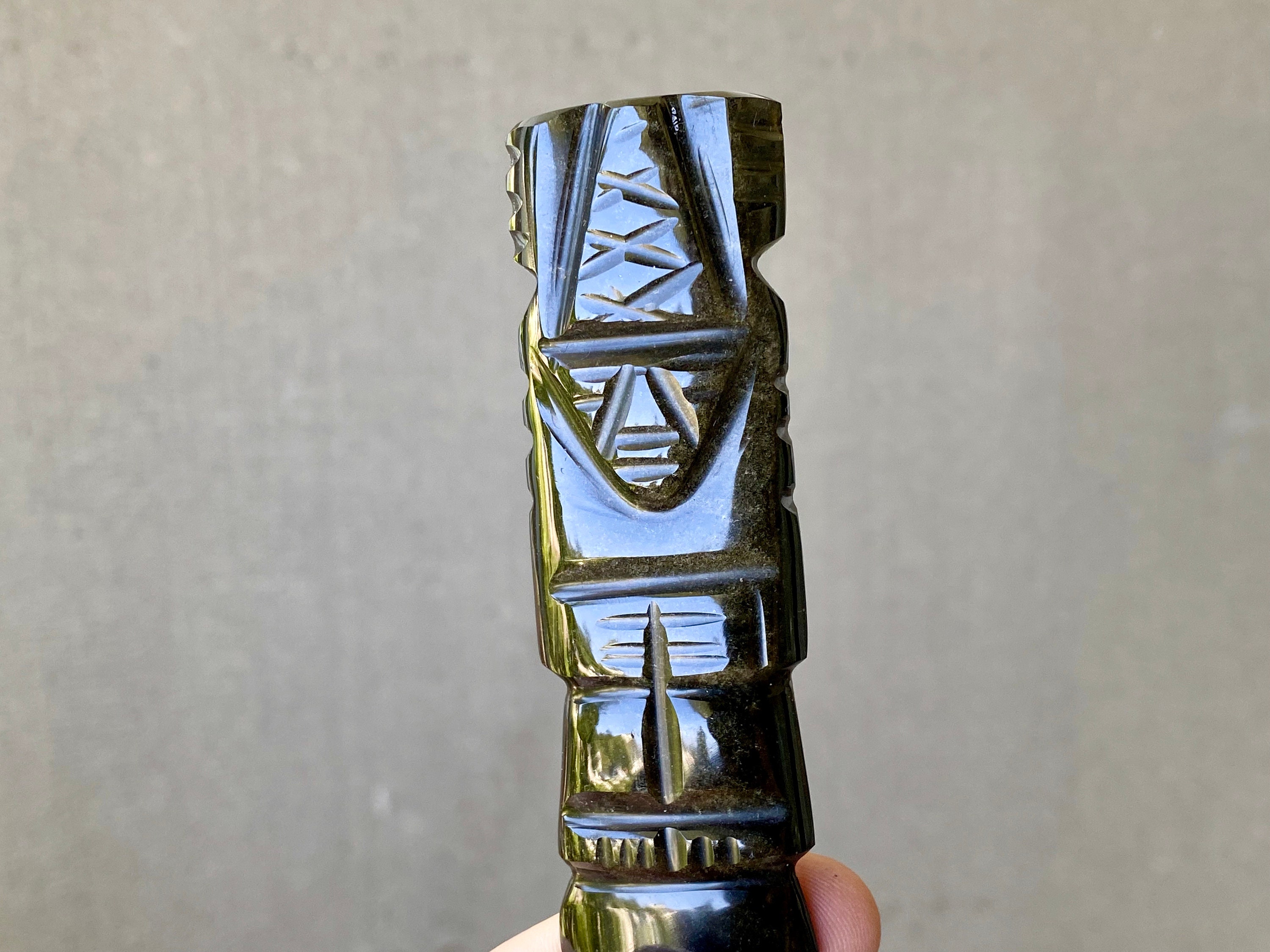 Ceremonial Dagger, Silver Sheen Obsidian Dagger, Mayan Athame ...