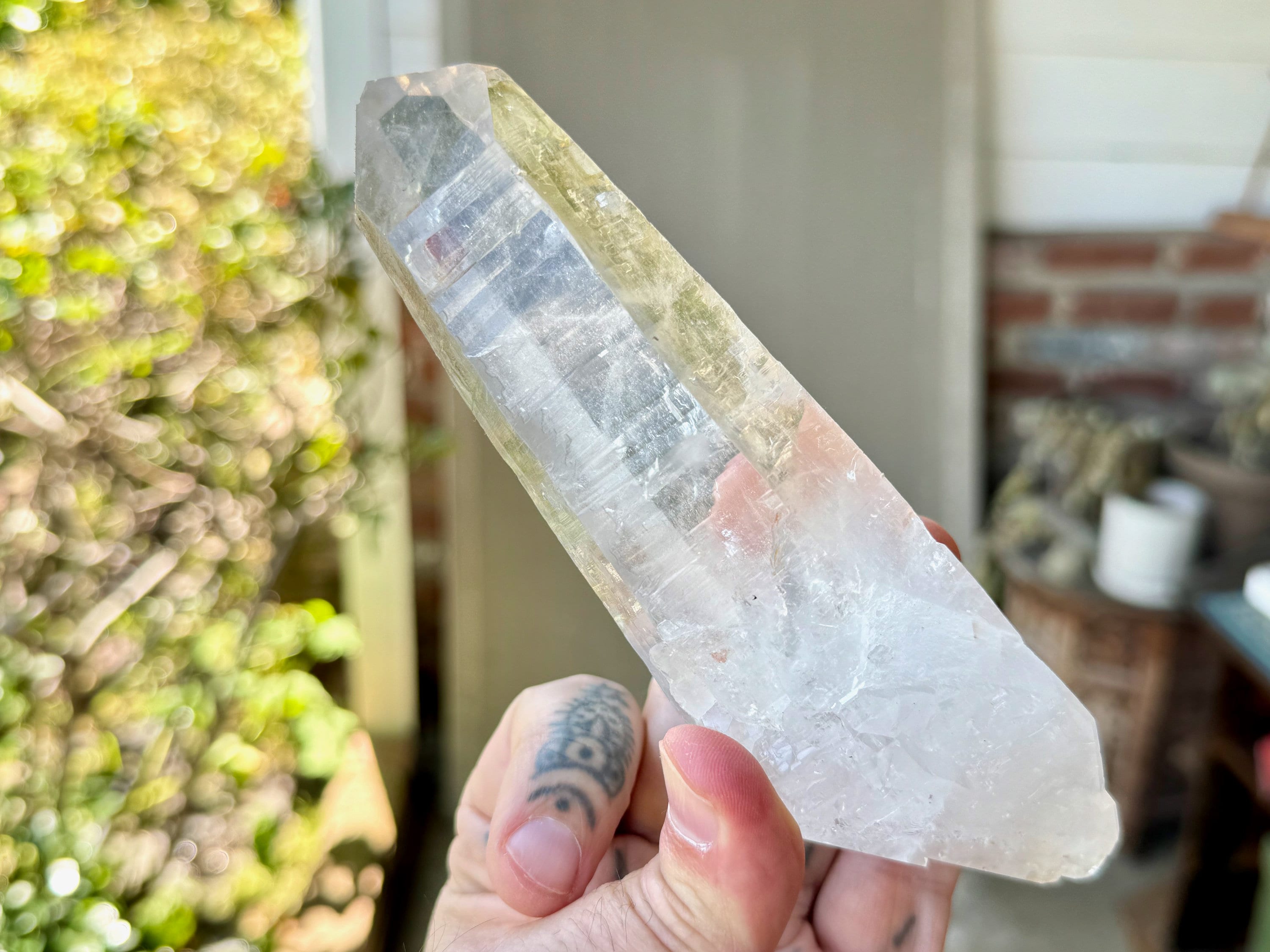 Lightning Strike Laser Quartz with Water Clear Clarity, Double ...