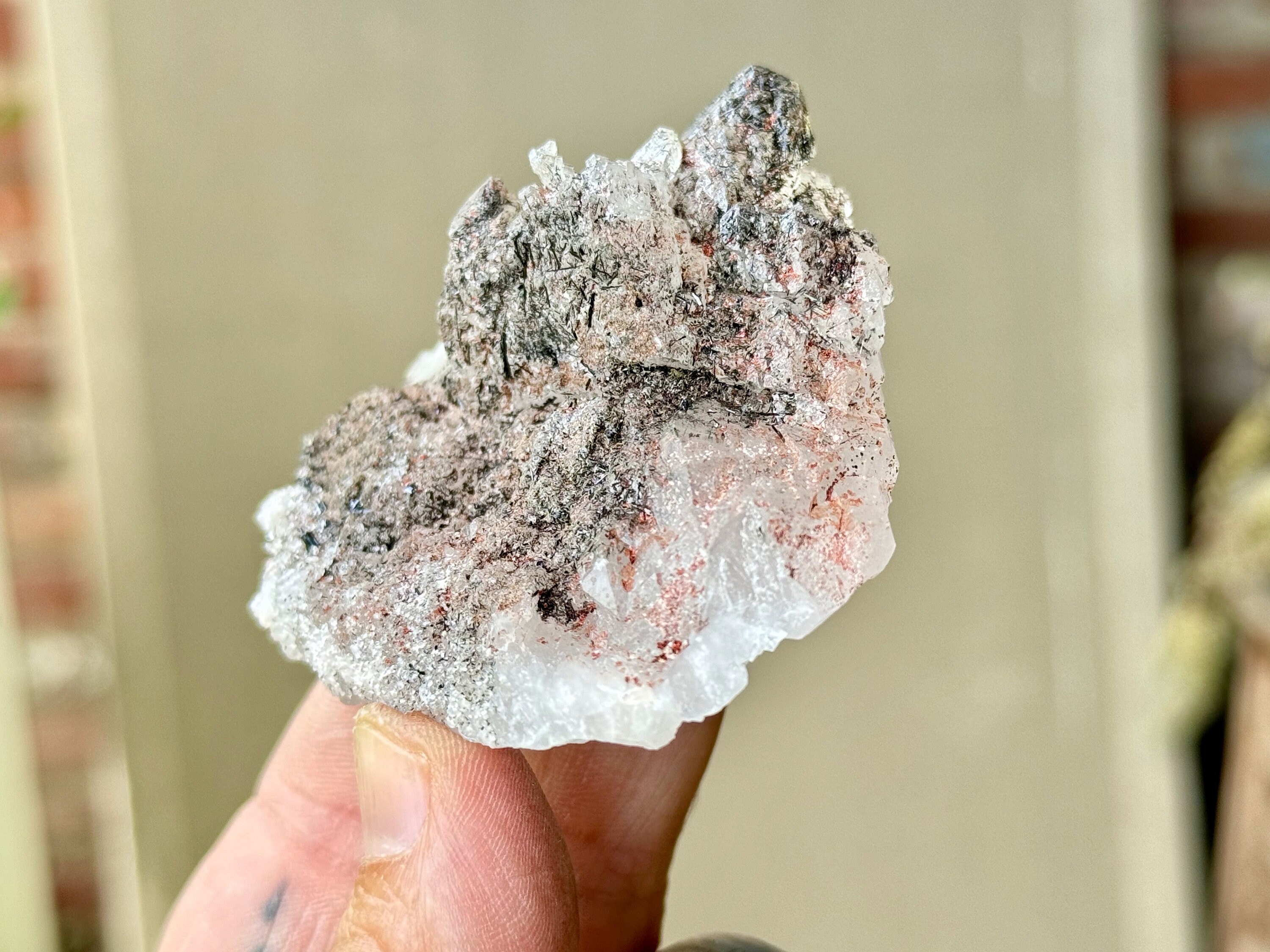 Black Samadhi Quartz with Black Tourmaline, New Find, Himalayan High ...