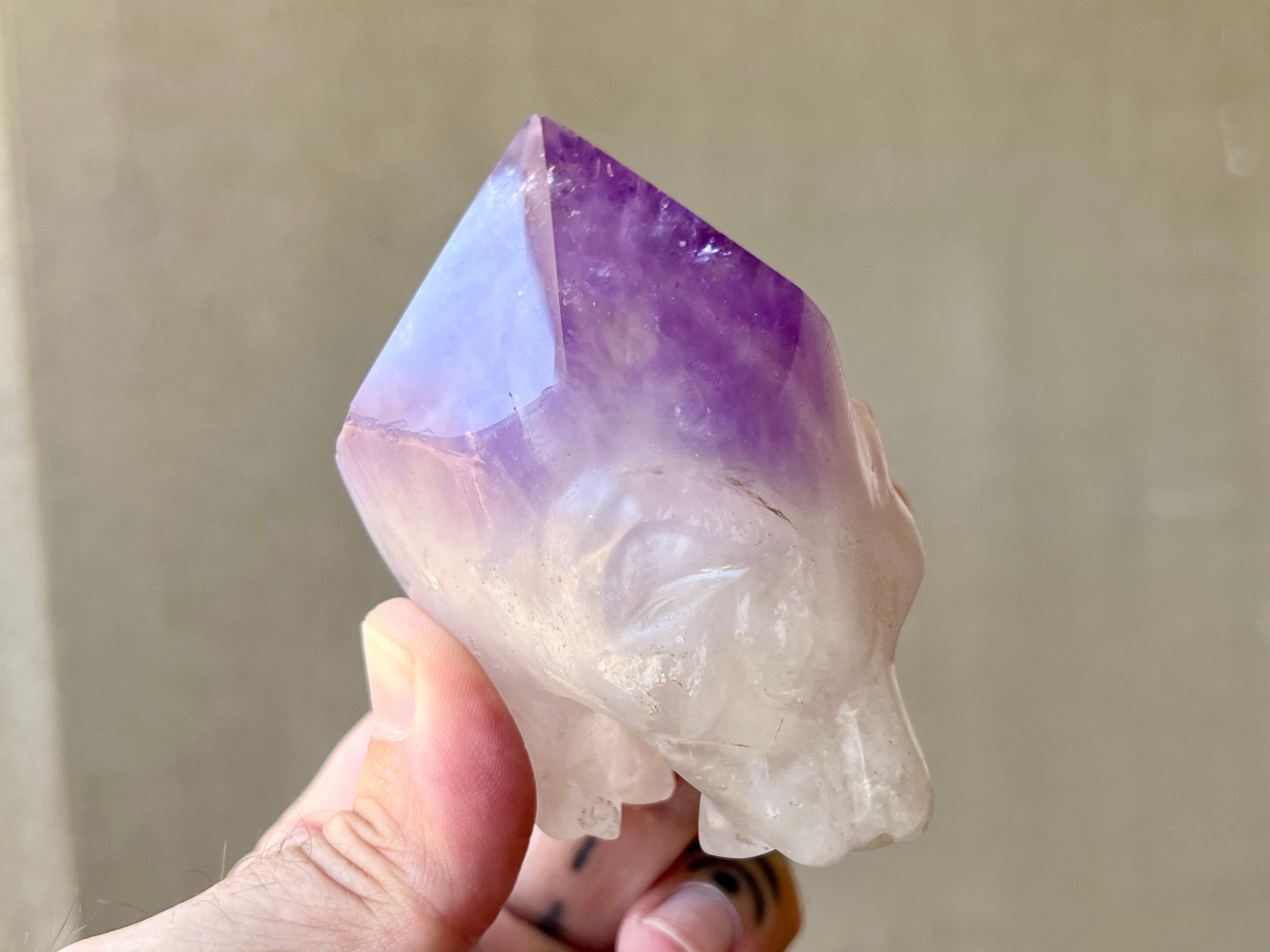 Amethyst Puma by Peruvian Artist Arturo Huarhua, Carved Amethyst ...