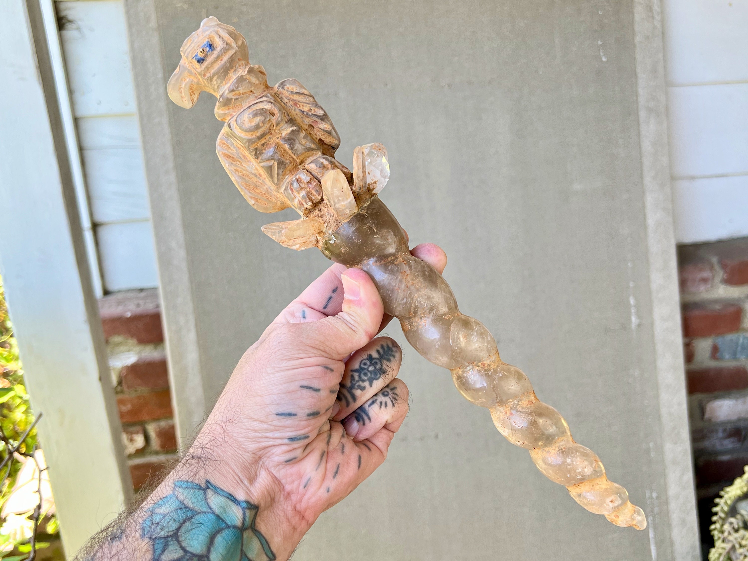 RESERVED for HARVEY Serpent and Condor Crystal Scepter by Peruvian ...