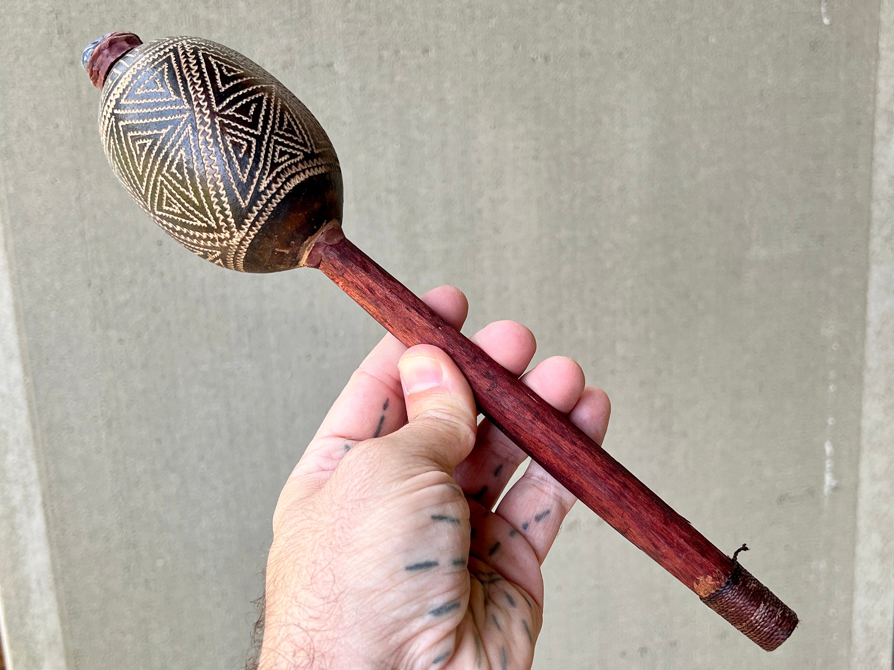 Shaman Rattle, Traditional Shipibo Rattle for Shamanic Plant Medicine ...