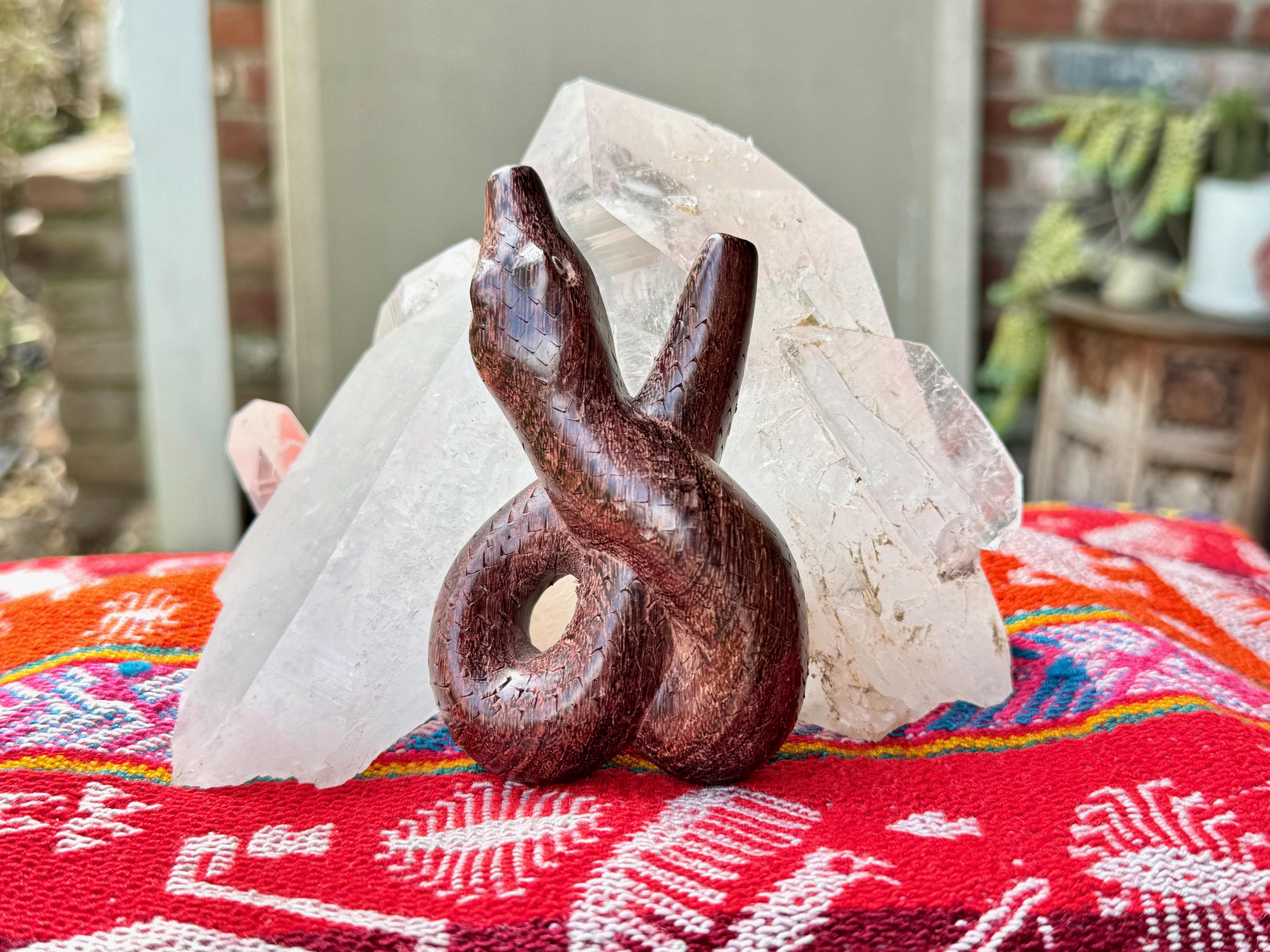 Serpent Kuripe, Solid Wood Snake Kuripe, Handcarved from a Single Block ...