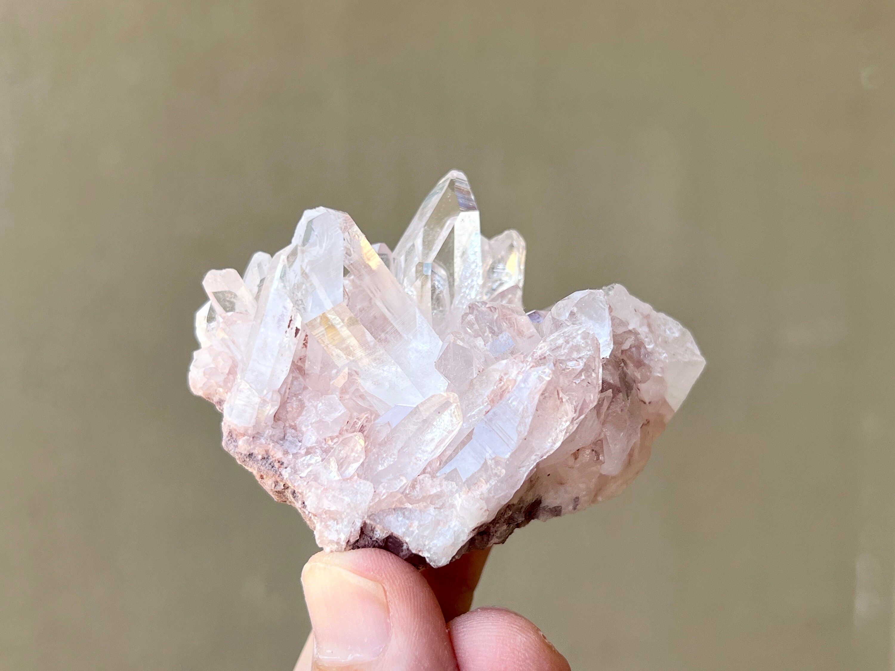 Pink Lemurian Quartz Crystal, New Rare Find, Pink Colombian Lemurian ...