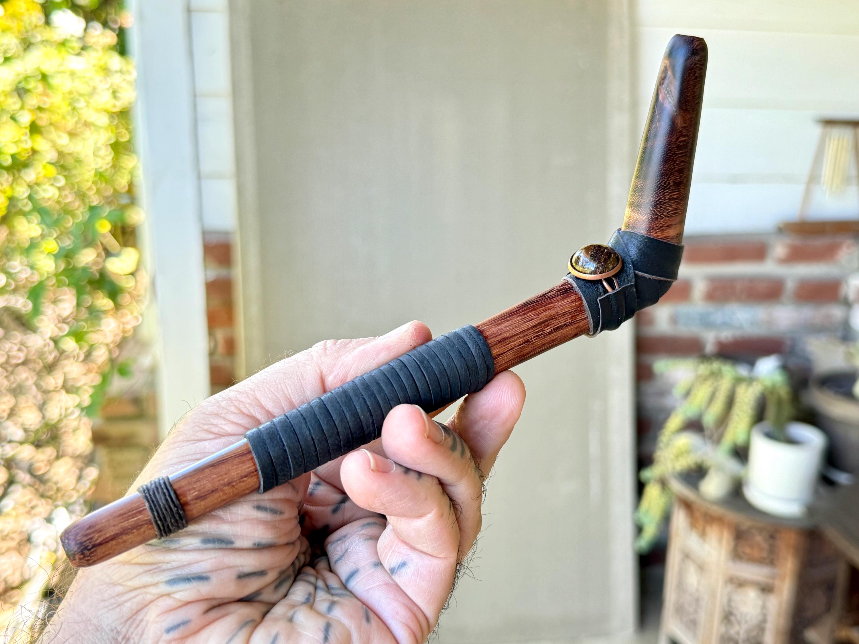 Tepi Pipe with Bronzite, Single Block Tepi, Traditional Shamanic ...