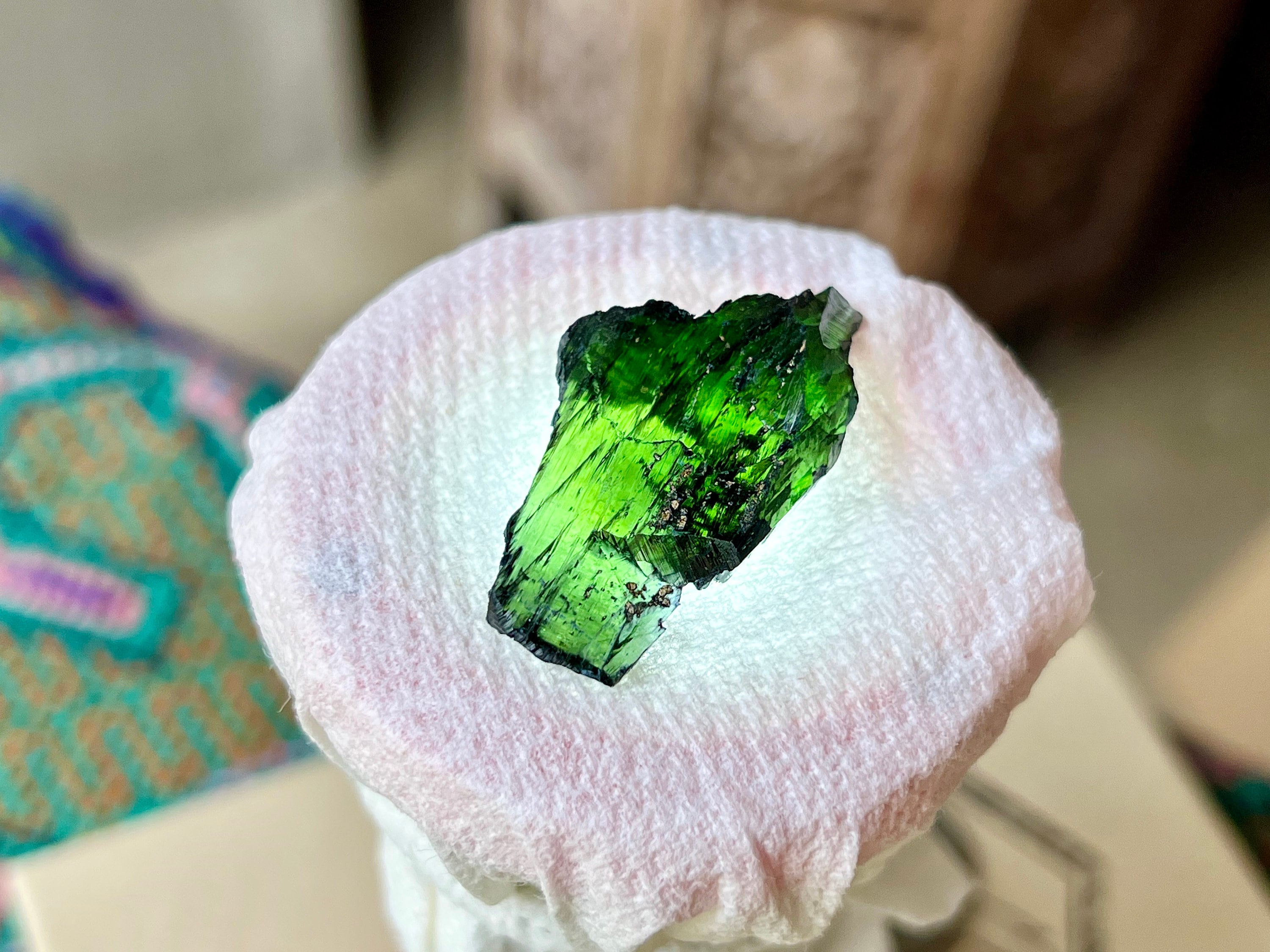 Vivianite Crystal (6g), New Find, Beautiful Deep Green Hue, Heart ...