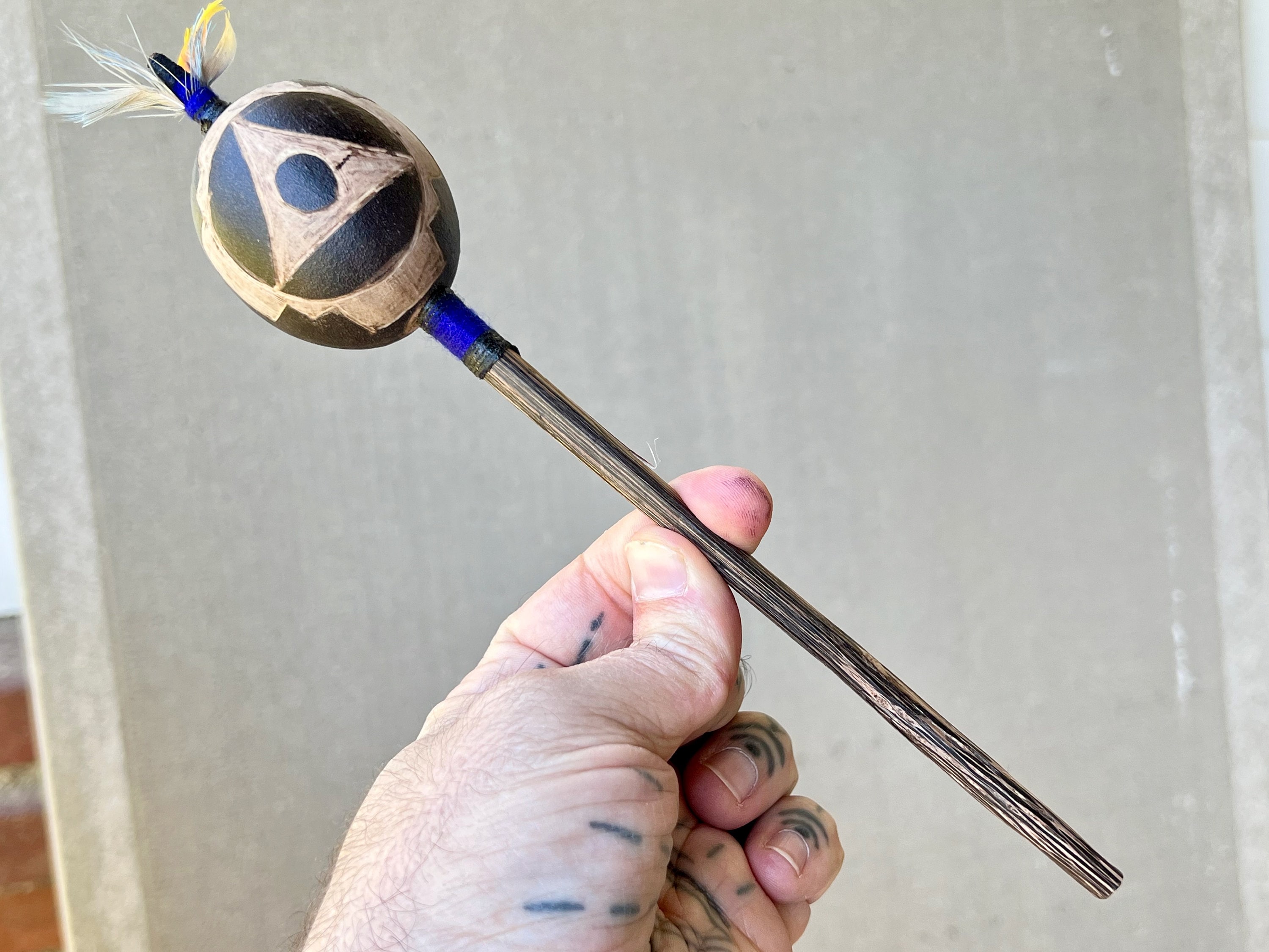 Shaman Rattle, Traditional Shipibo Rattle for Shamanic Plant Medicine ...