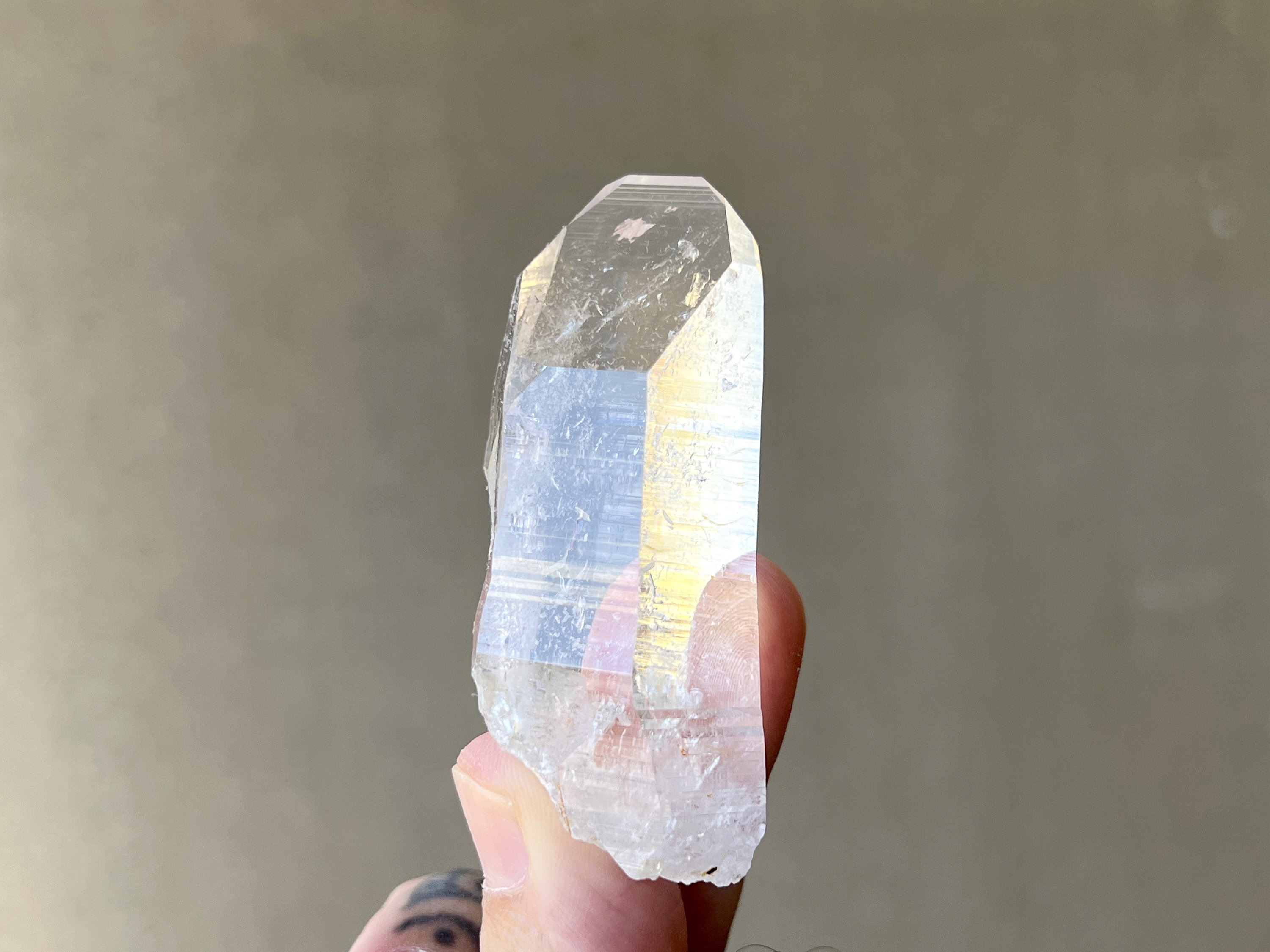 Lemurian Quartz Crystal, Rare 8-Sided Main Facet (Grounding Crystal ...