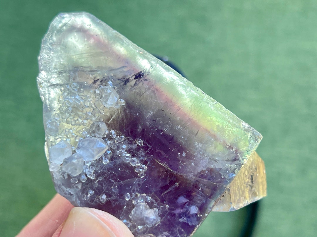 Nigerian Color Change Fluorite Bicolor Purple Fluorite with - Etsy 日本