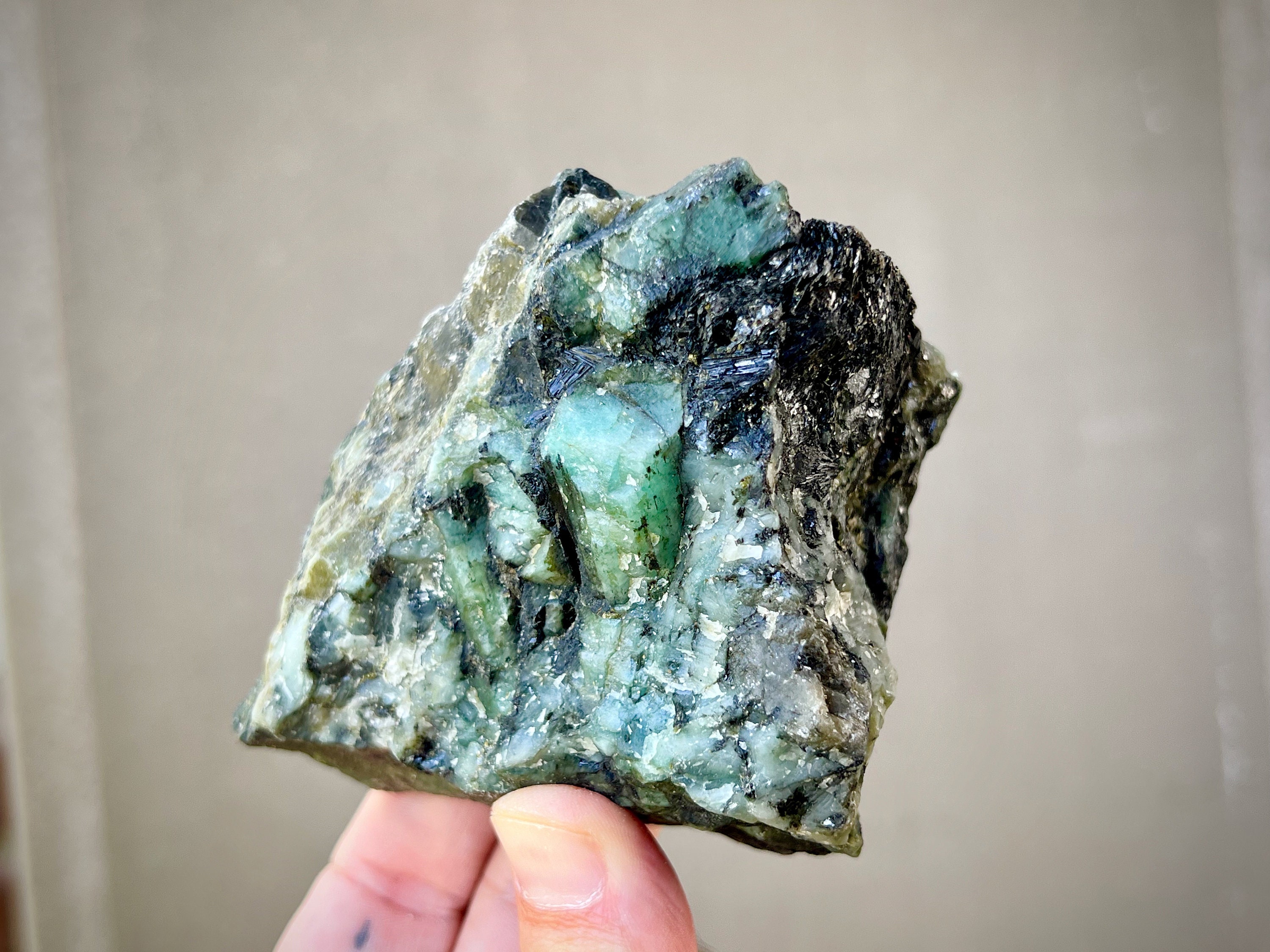 Emerald Crystal with Vibrant Green Color, Rare Find, Natural Raw Emerald, Heart Opener ...