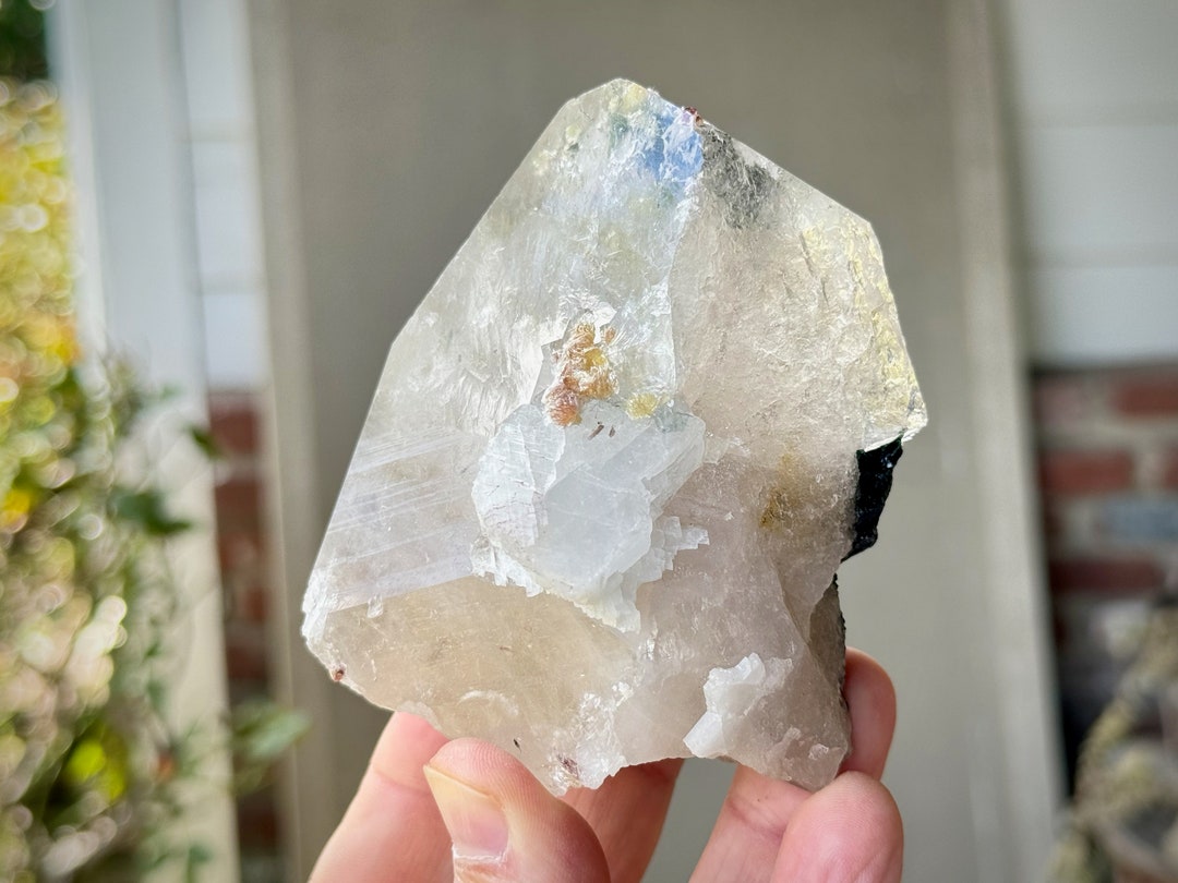 Indicolite Smoky Quartz With Dark Blue Tourmaline Inclusions, 409g, New ...