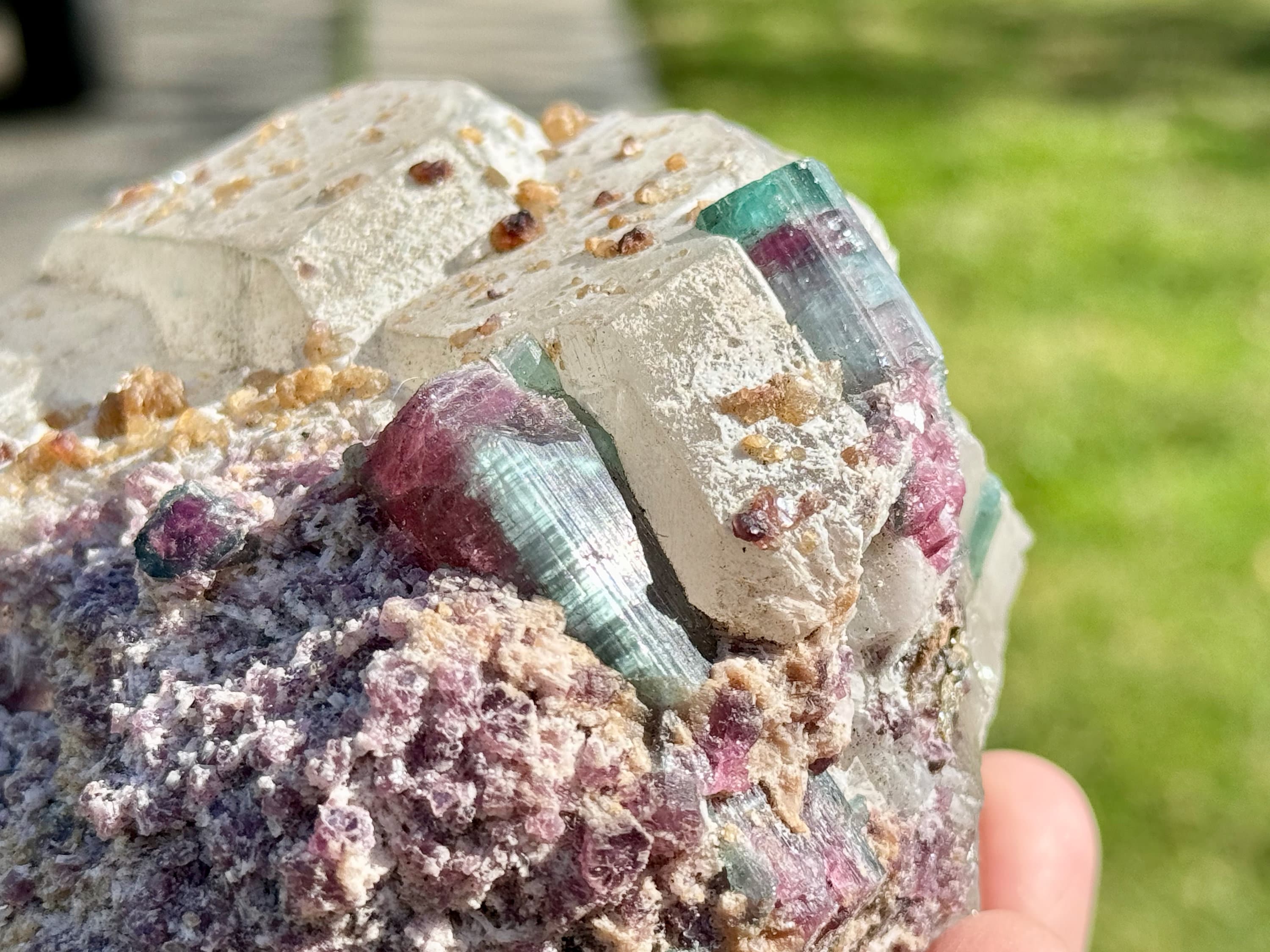Unicorn Stone Quartz with Bicolor Pink & Teal Blue Tourmaline and ...