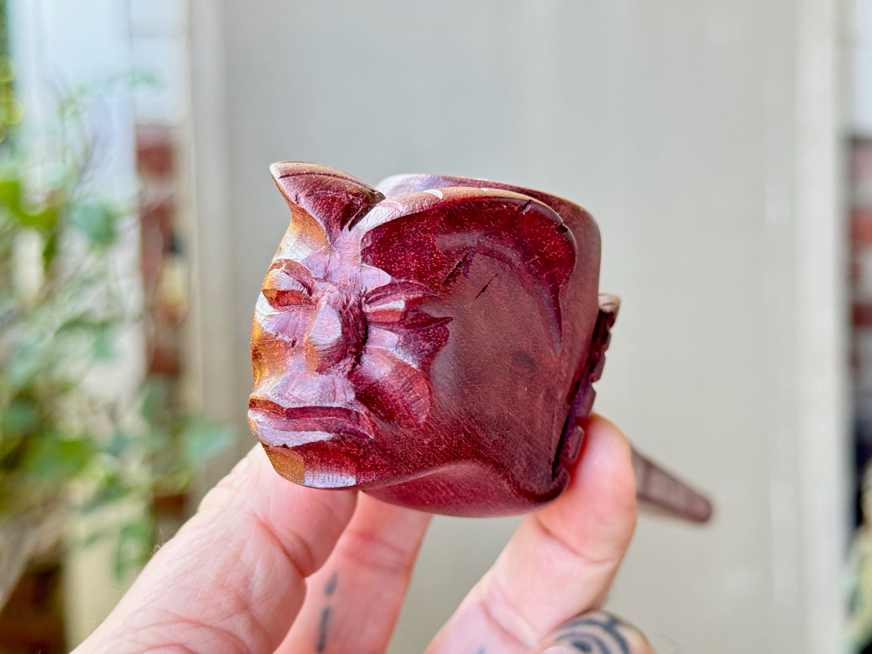 Mapacho Pipe by Peruvian Artist Juan Civis, Traditional Shipibo Pipe ...