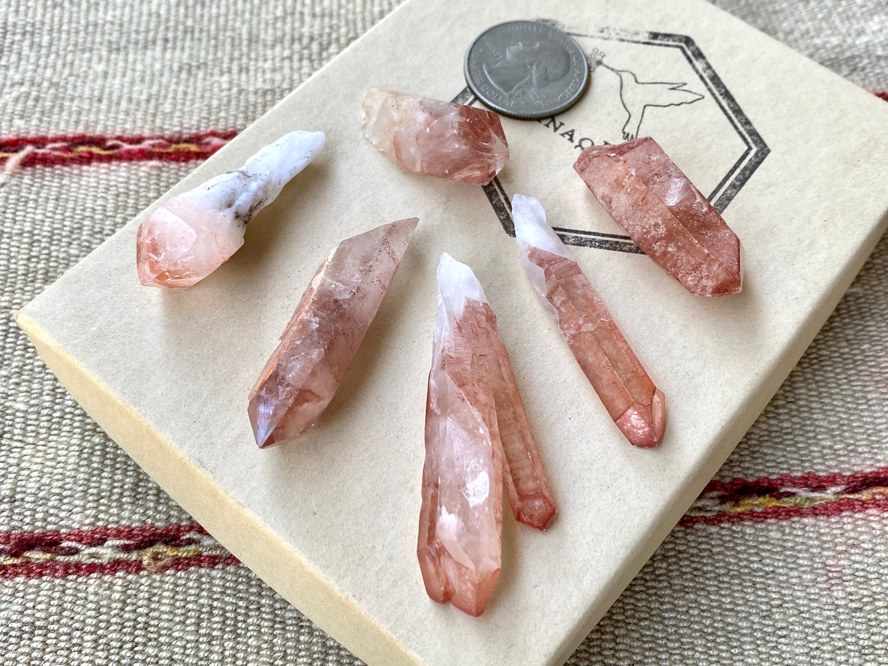 Pink Lithium Phantom Quartz Crystal Lot, 6 Pieces, New Find, Energetic ...