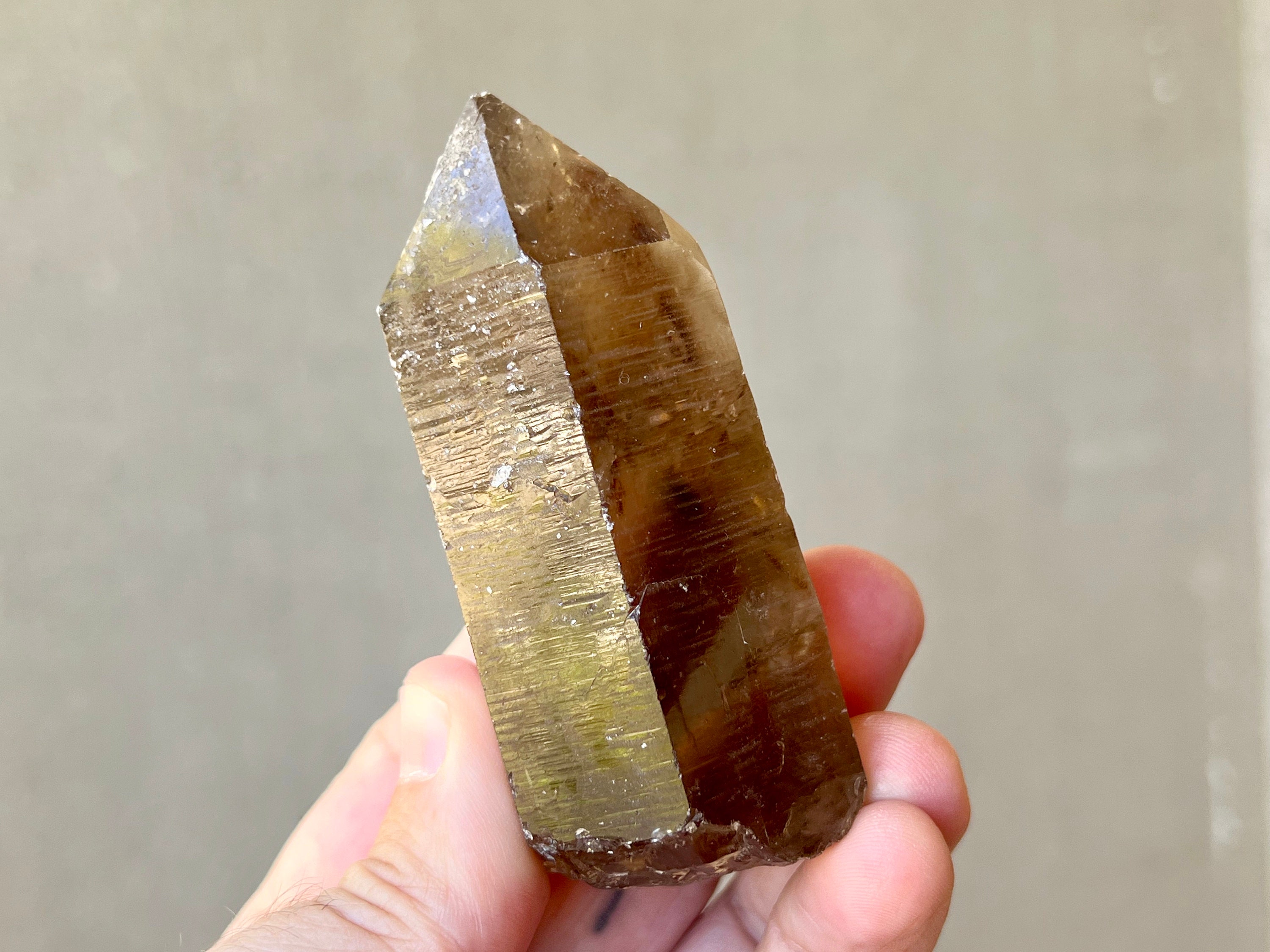 Smoky Cathedral Quartz with Trigon and Window Facet, New Find, Grounding and Protection Crystal ...