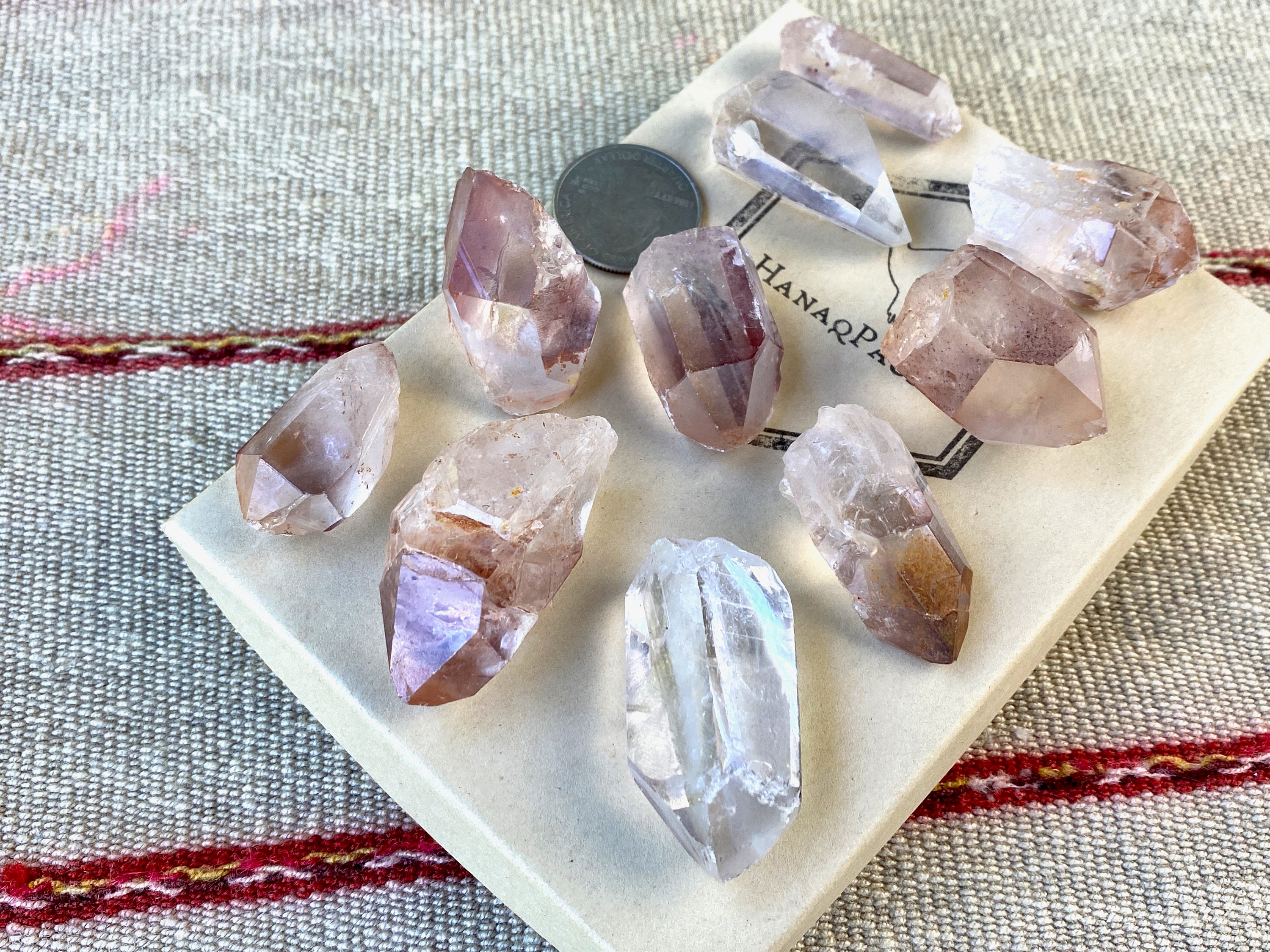 Pink and Clear Starbrary Quartz Lot, 10 Pieces. Beautifully Clear ...
