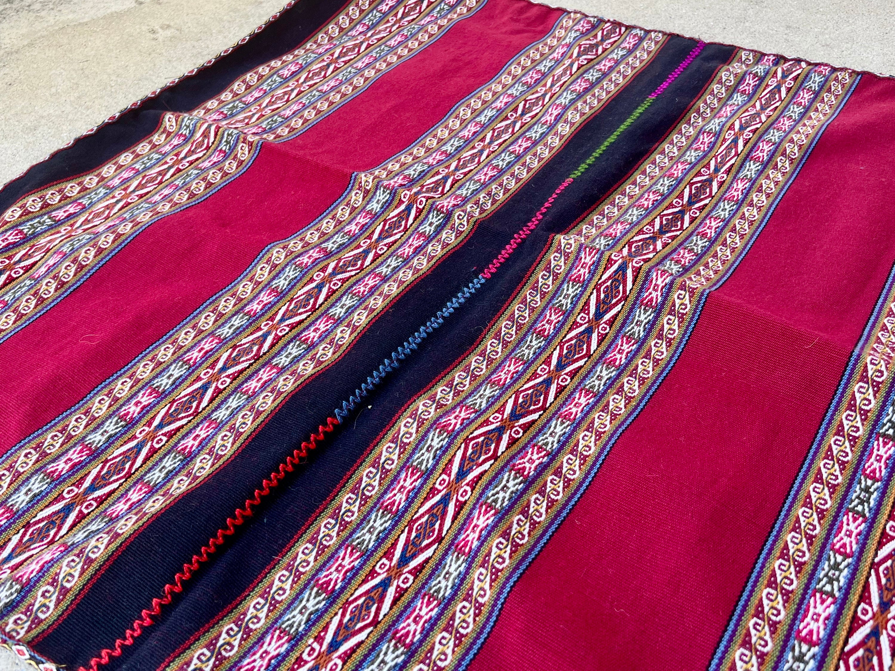 Peruvian Manta Cloth, 30 x 31 (Large Size), Andean Altar Cloth for ...