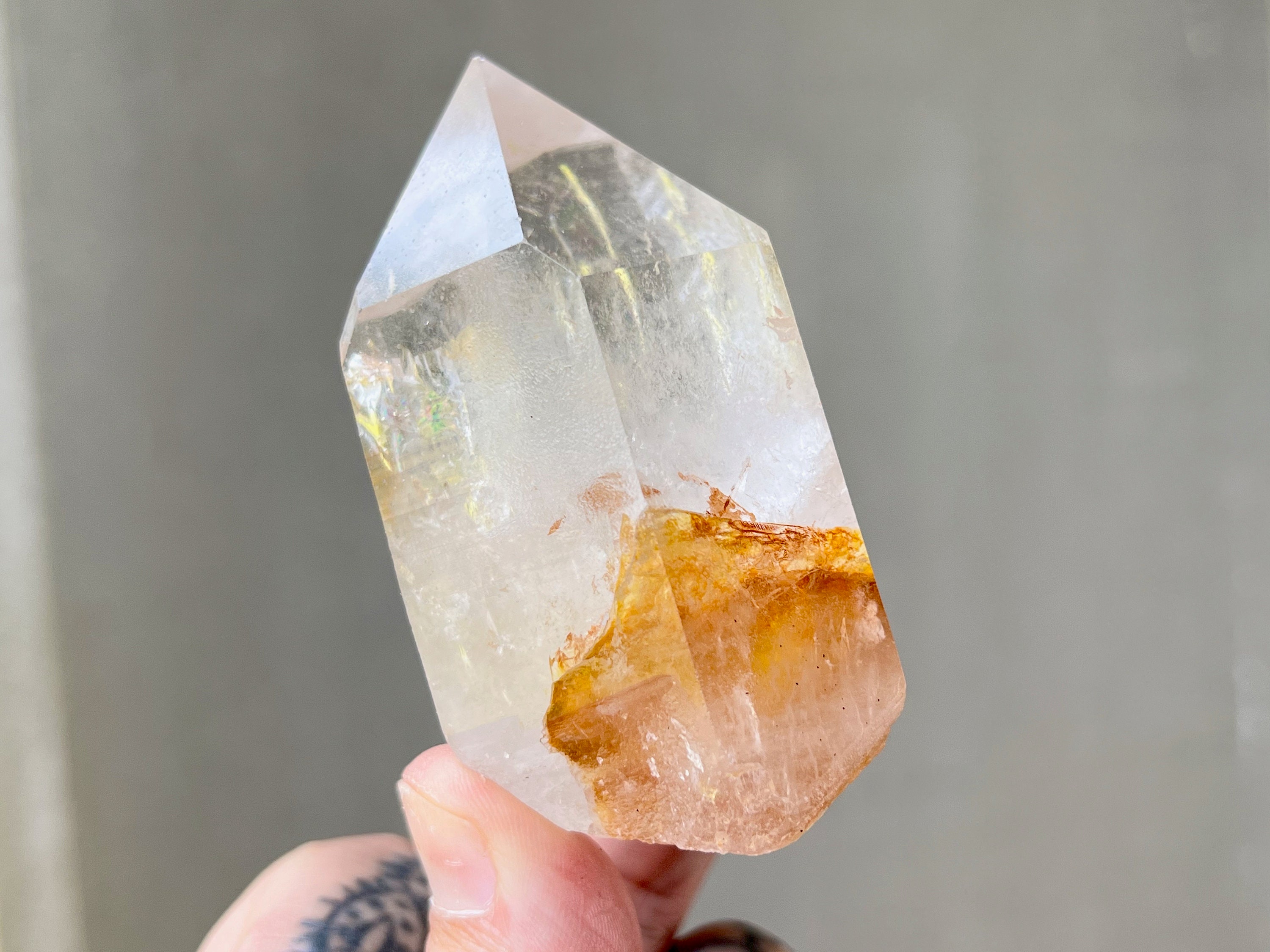 Cathedral Quartz with Vibrant Orange Hematite Inclusions, 221g, New ...