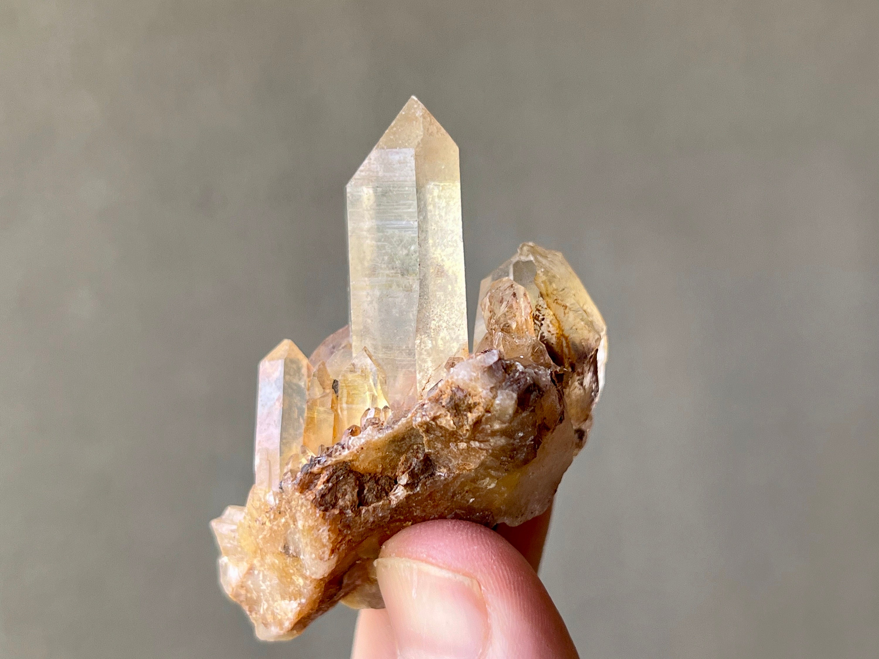 Sunset Phantom Quartz, New Find, Rare Red Phantom Quartz Cluster with ...