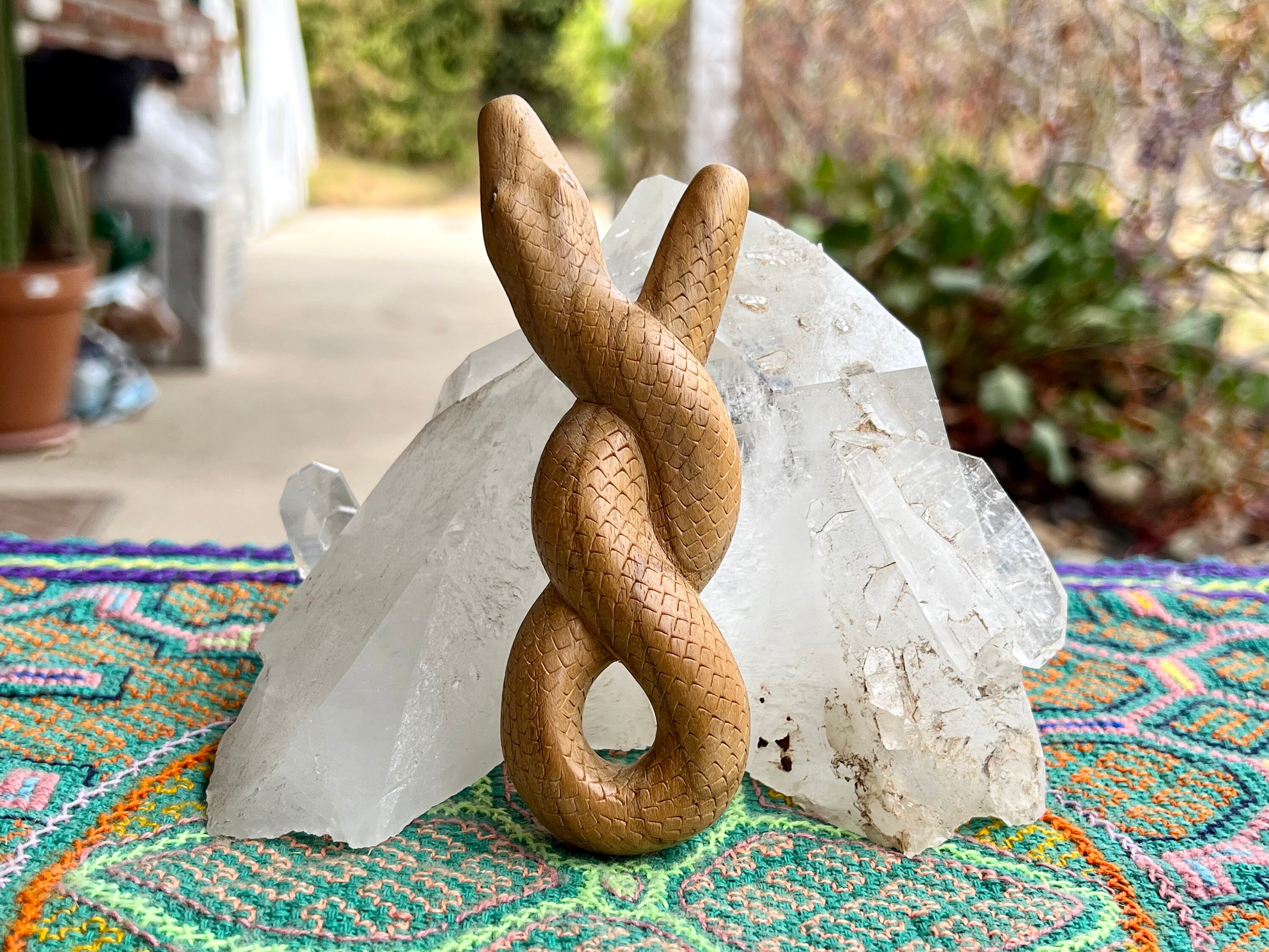 Infinity Serpent Kuripe, Solid Wood Snake Kuripe with Beautiful Detail ...