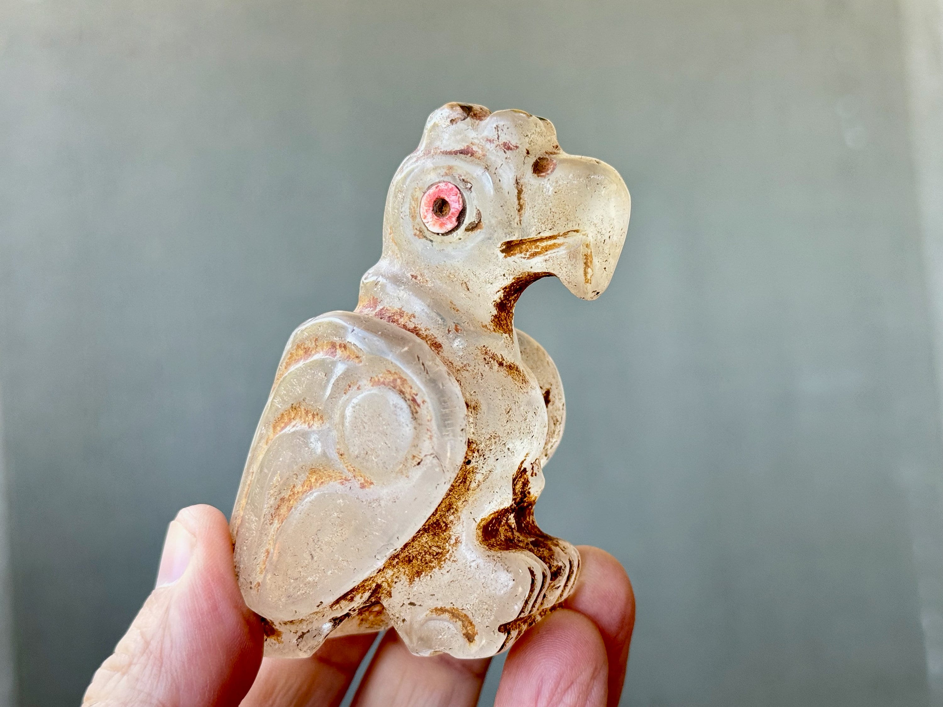Incan Quartz Condor Statue by Peruvian Artist Ruben Layme, Hand Carved ...