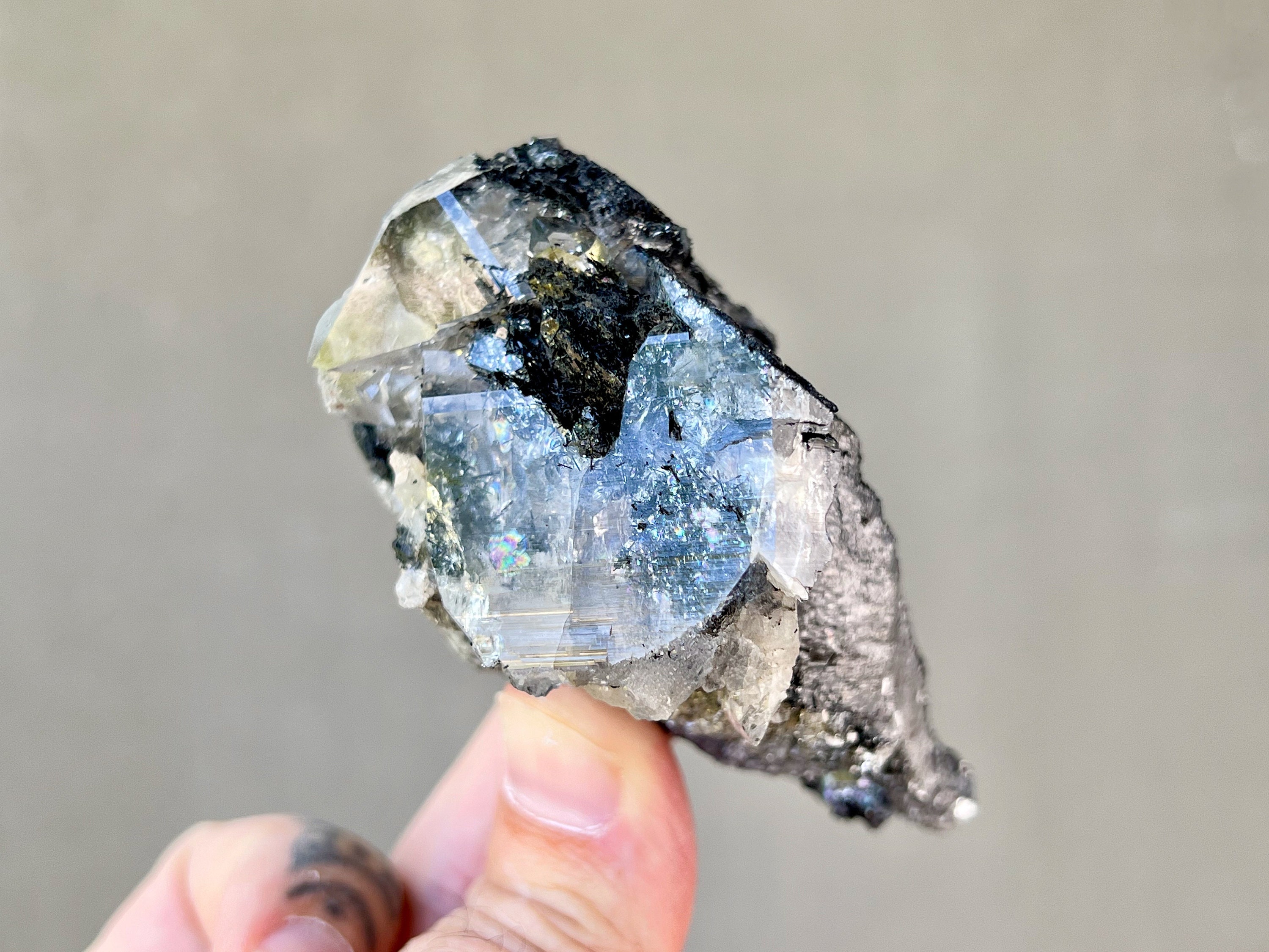 Black Samadhi Quartz with Black Tourmaline, Himalayan Quartz, High ...
