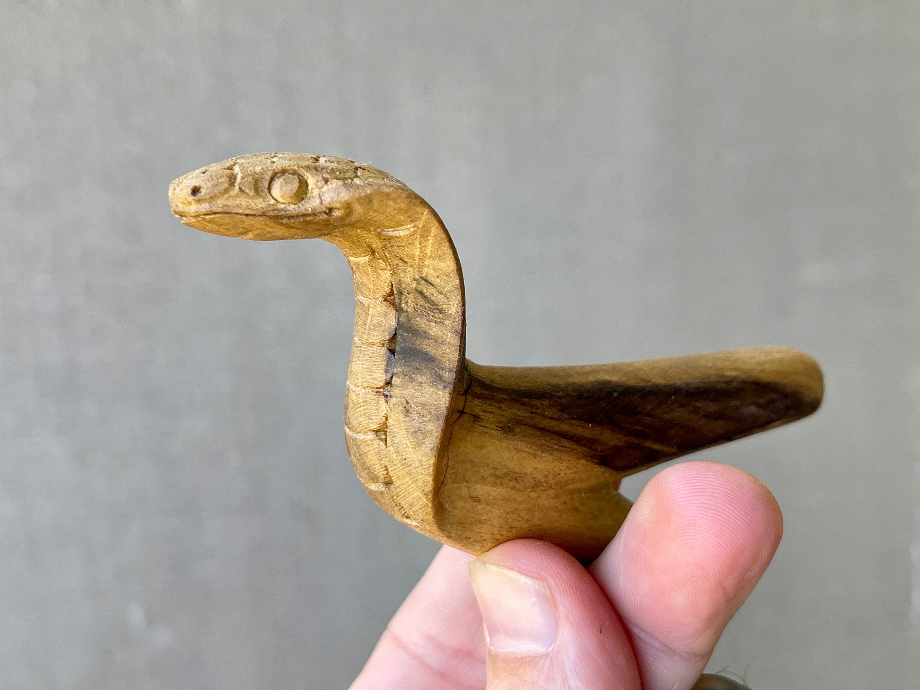 Kuripe, Solid Wood Cobra Snake Kuripe, Single Block, Hand Carved ...