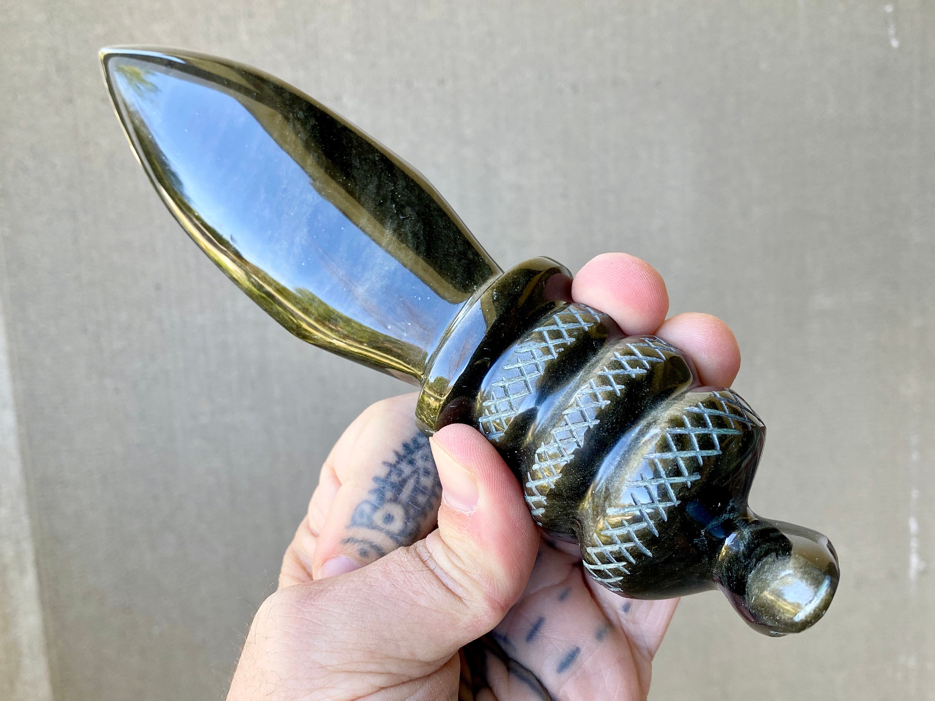 Ceremonial Serpent Dagger, Obsidian Knife for Energetic Cord Cutting ...