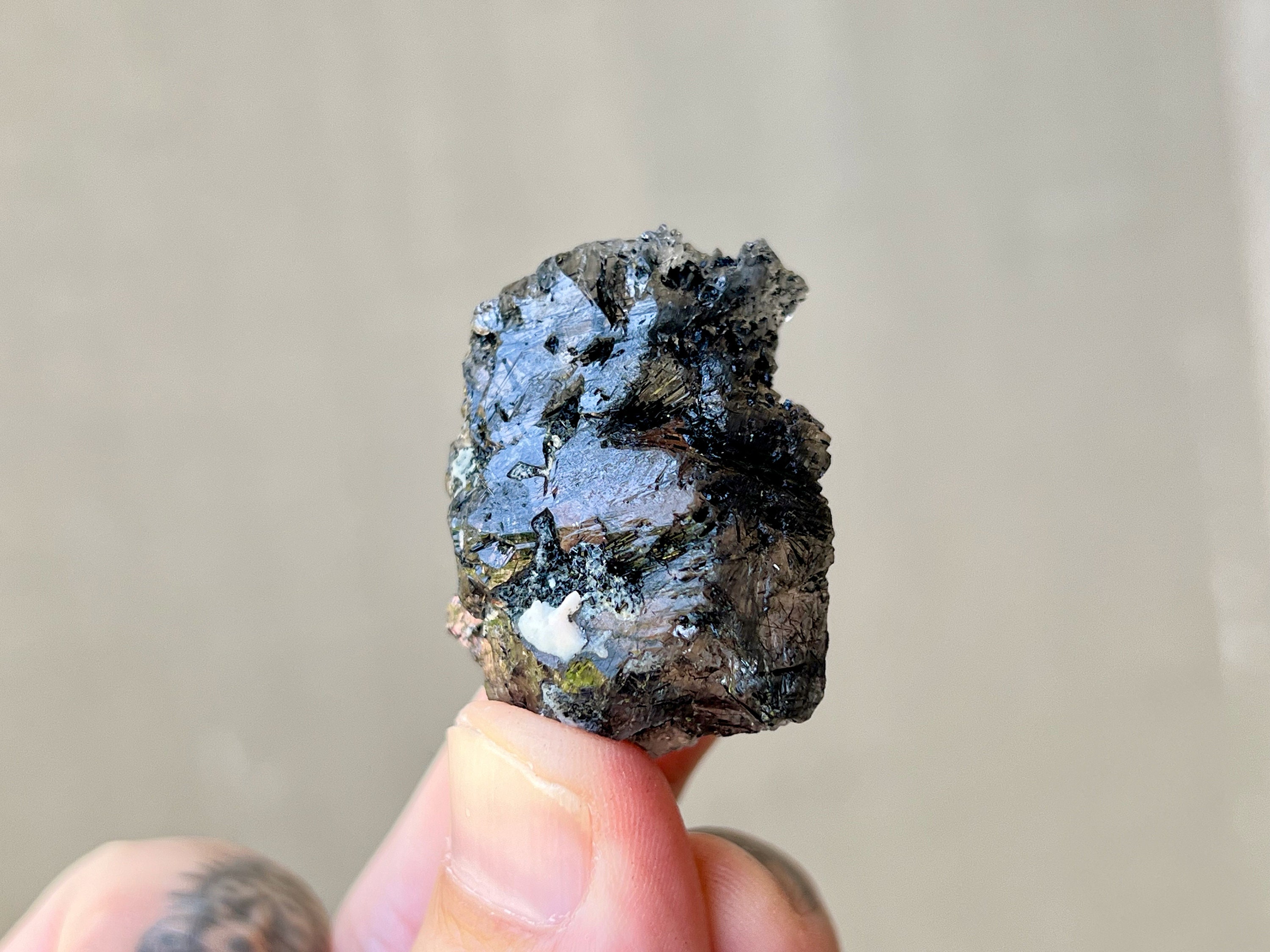 Black Kyanite Quartz, New Rare Find, Quartz with Lustrous Black Kyanite Inclusions for ...