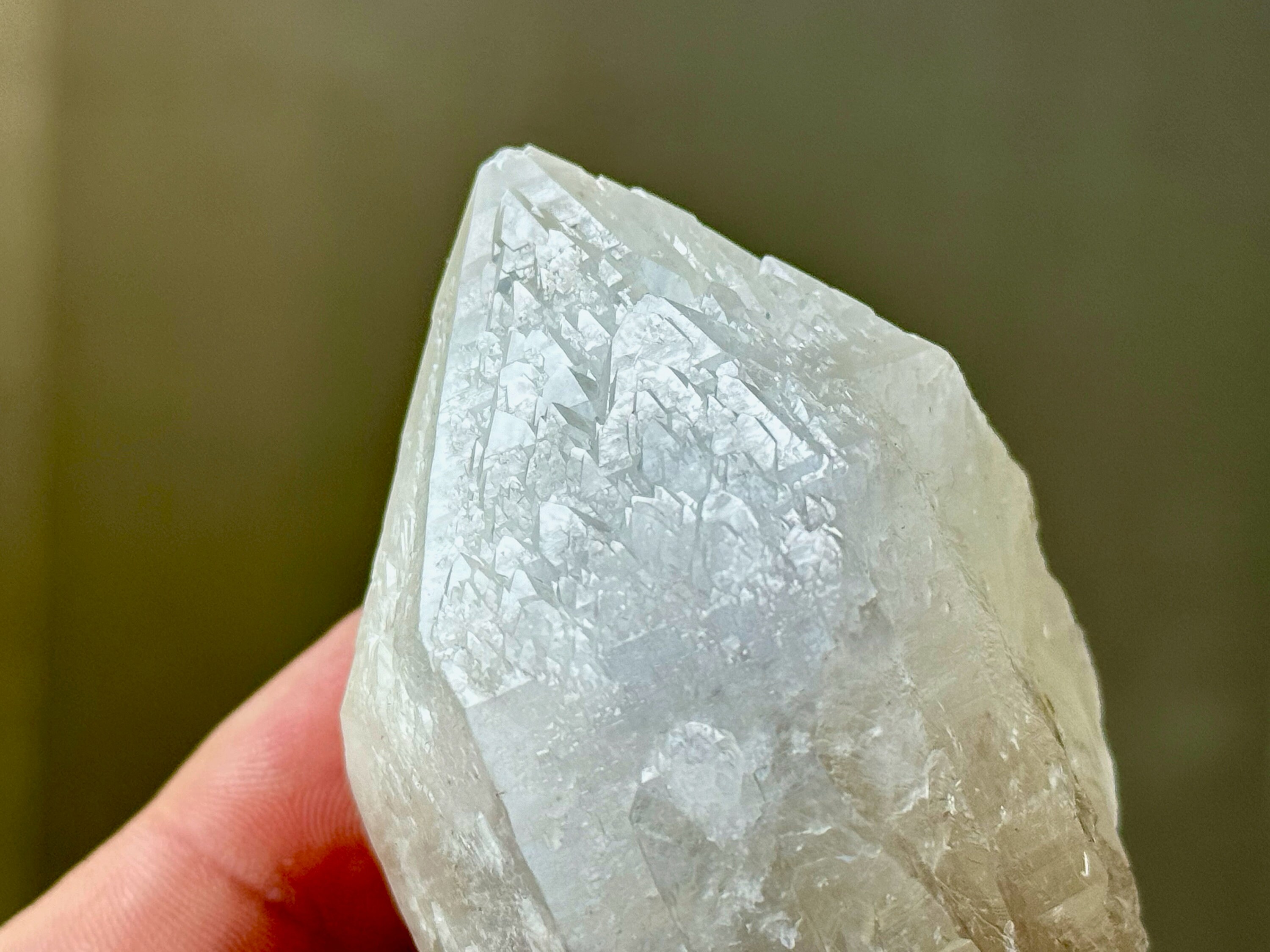 Elestial Snow Quartz with Beautiful Frosted White Facets, New Rare Find ...