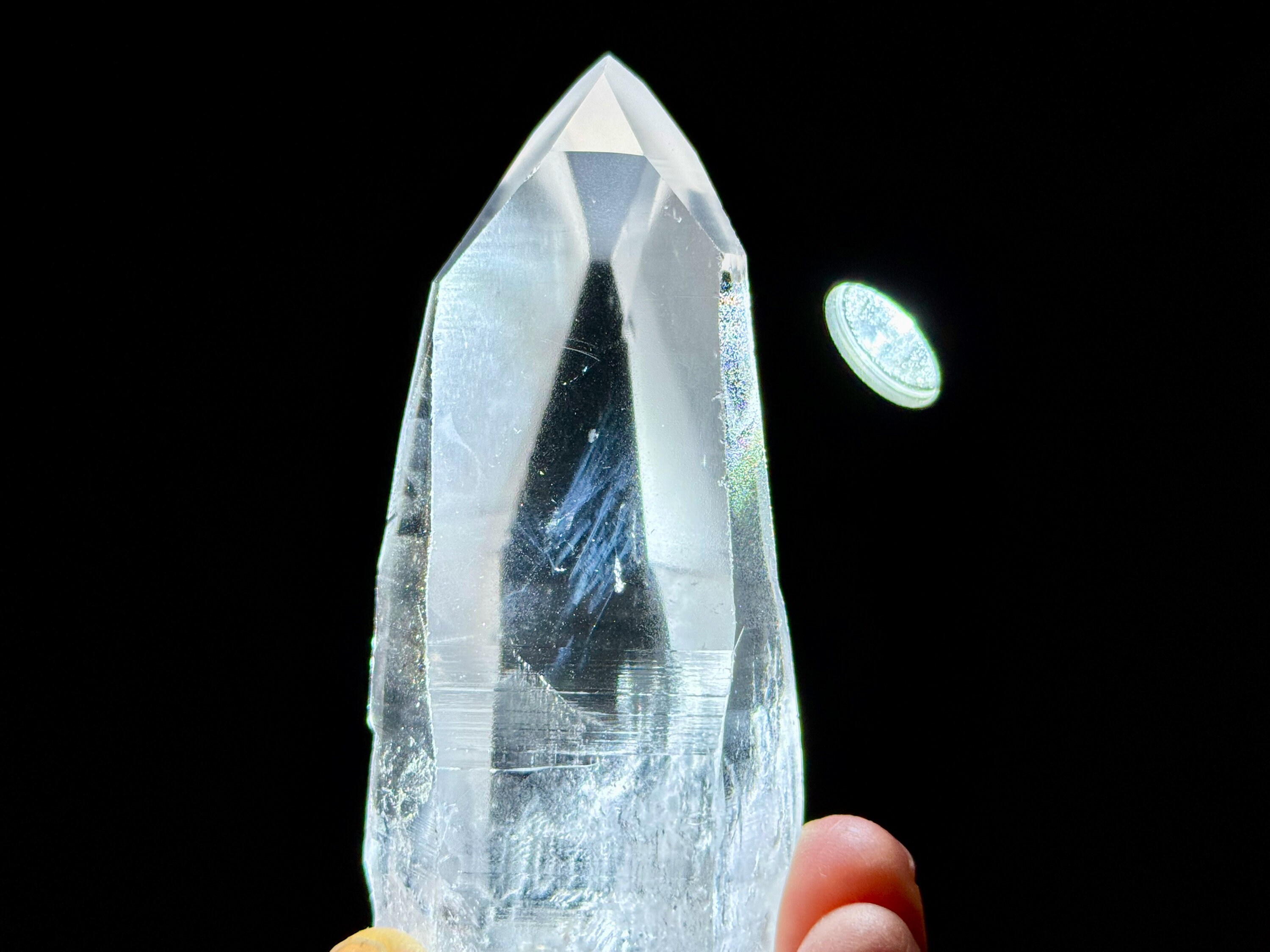 Blue Needle Lemurian Quartz with Time Link, Dow Formation, 114g, Water ...