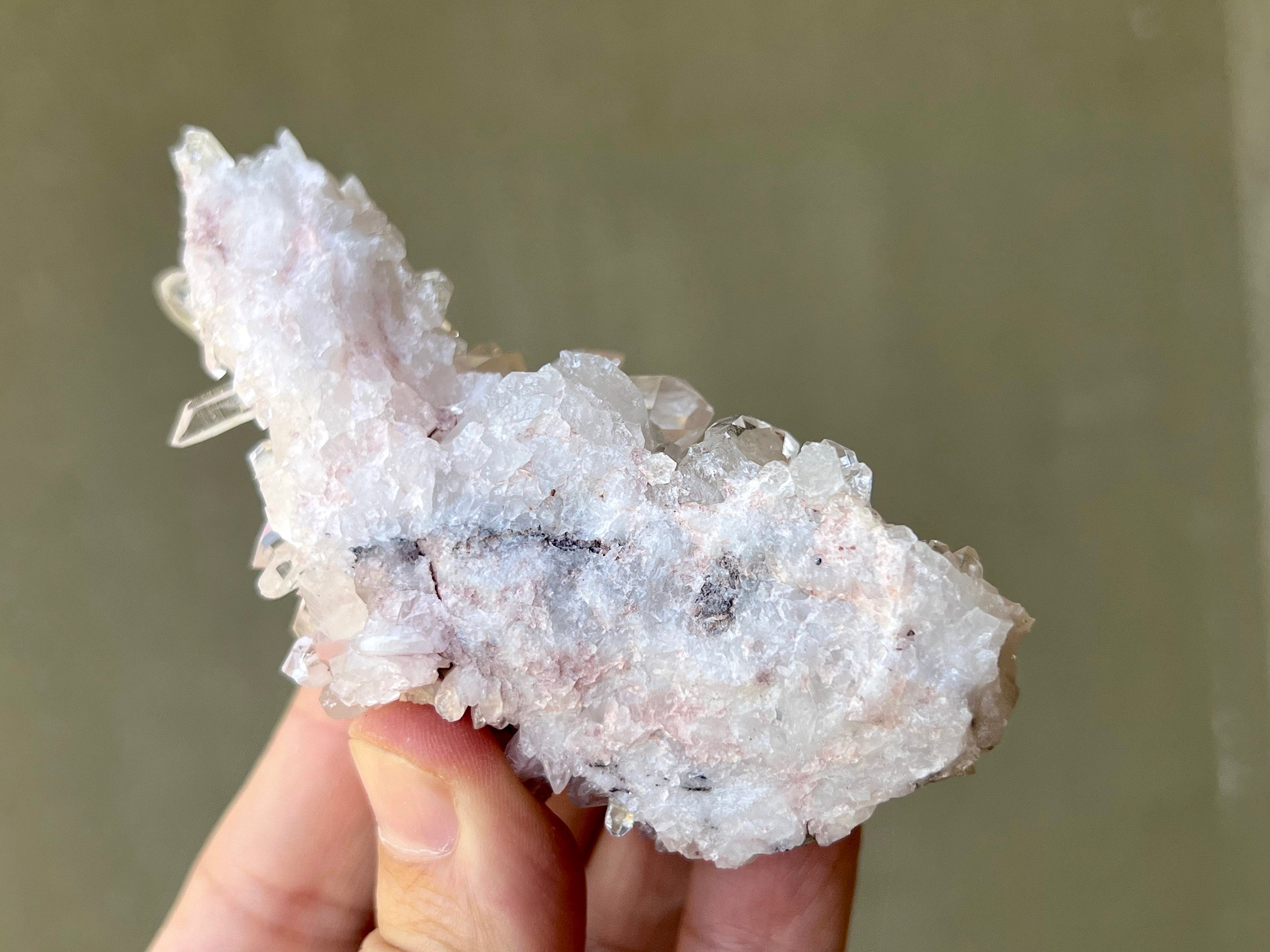 Pink Lemurian Quartz Crystal, New Rare Find, Pink Colombian Lemurian ...