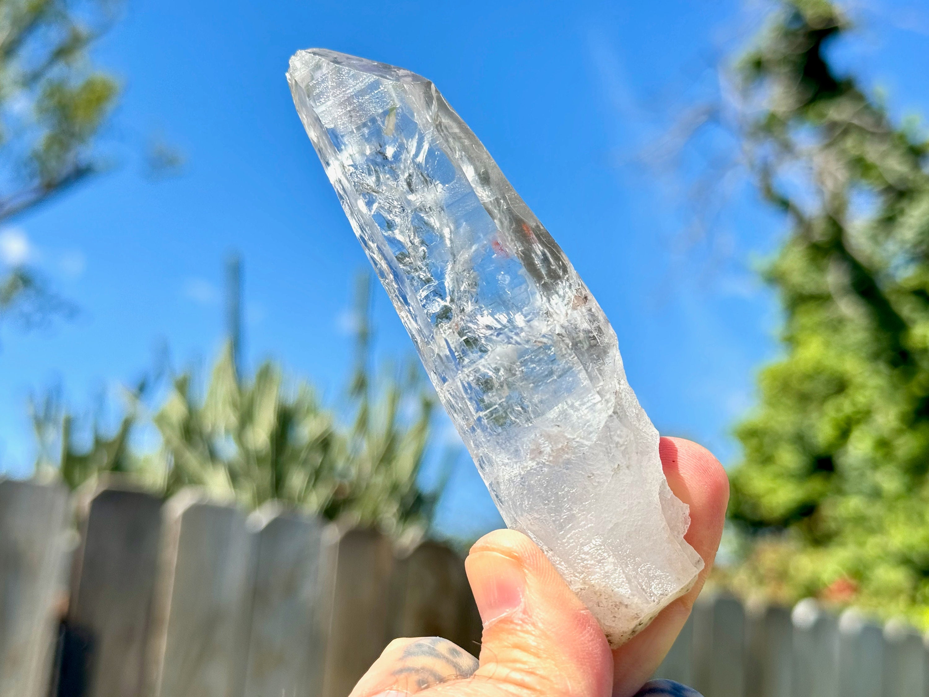 Lightning Strike Laser Quartz with Water Clear Clarity, Rare Find ...